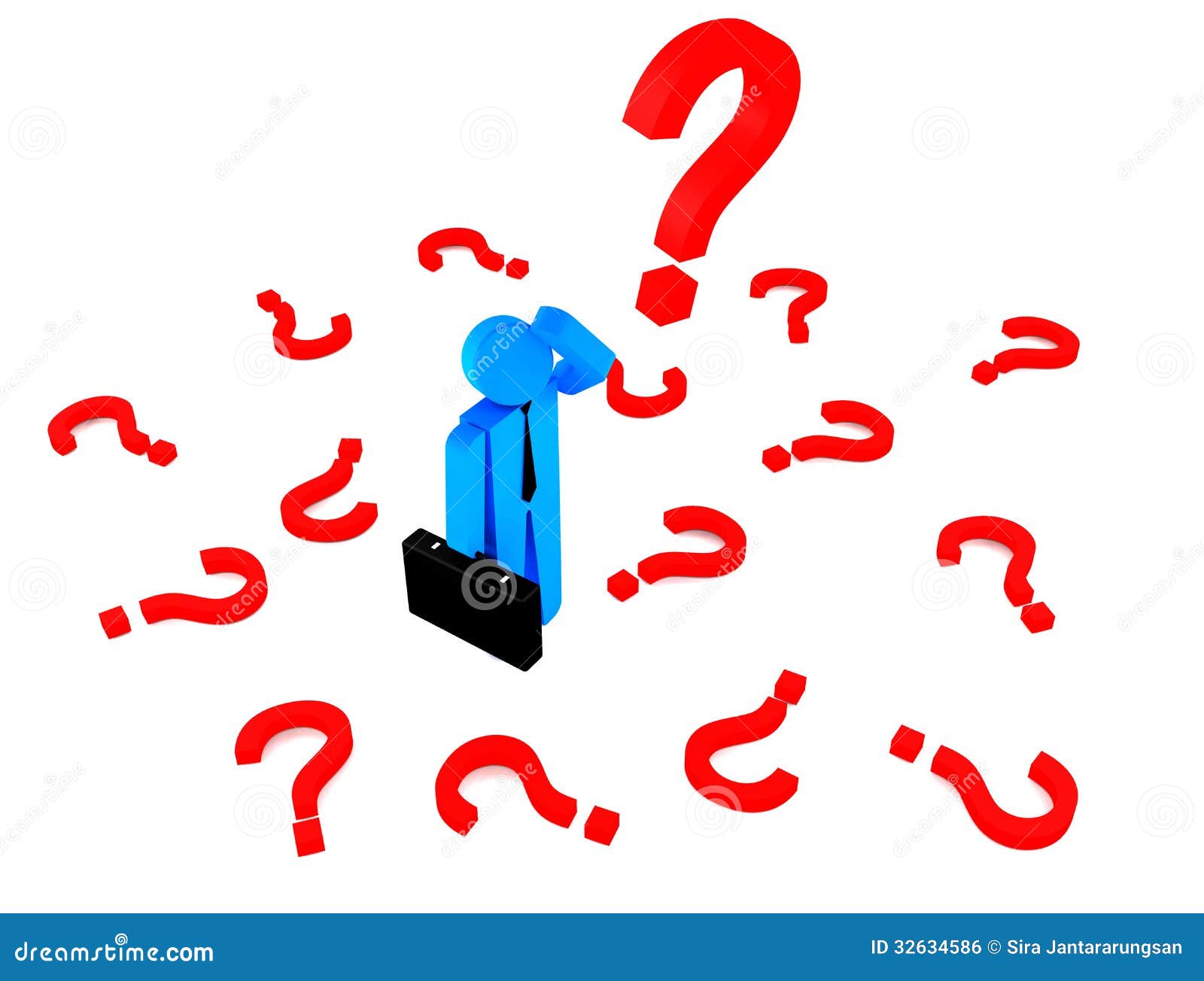 3d Human Character Many Red Questions Stock Illustrations – 8 3d Human ...