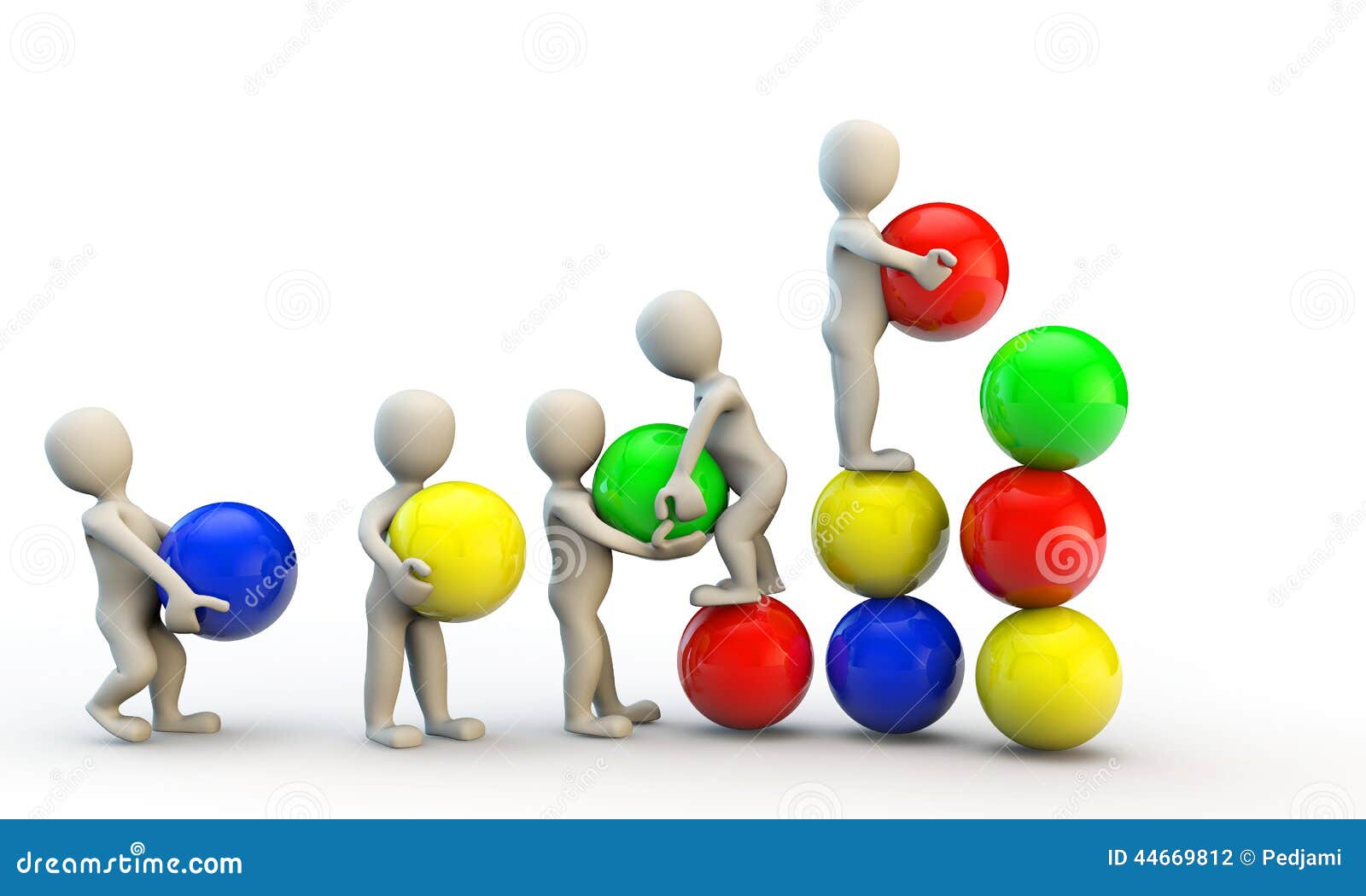 3D human characters balls stock illustration. Illustration of shape ...