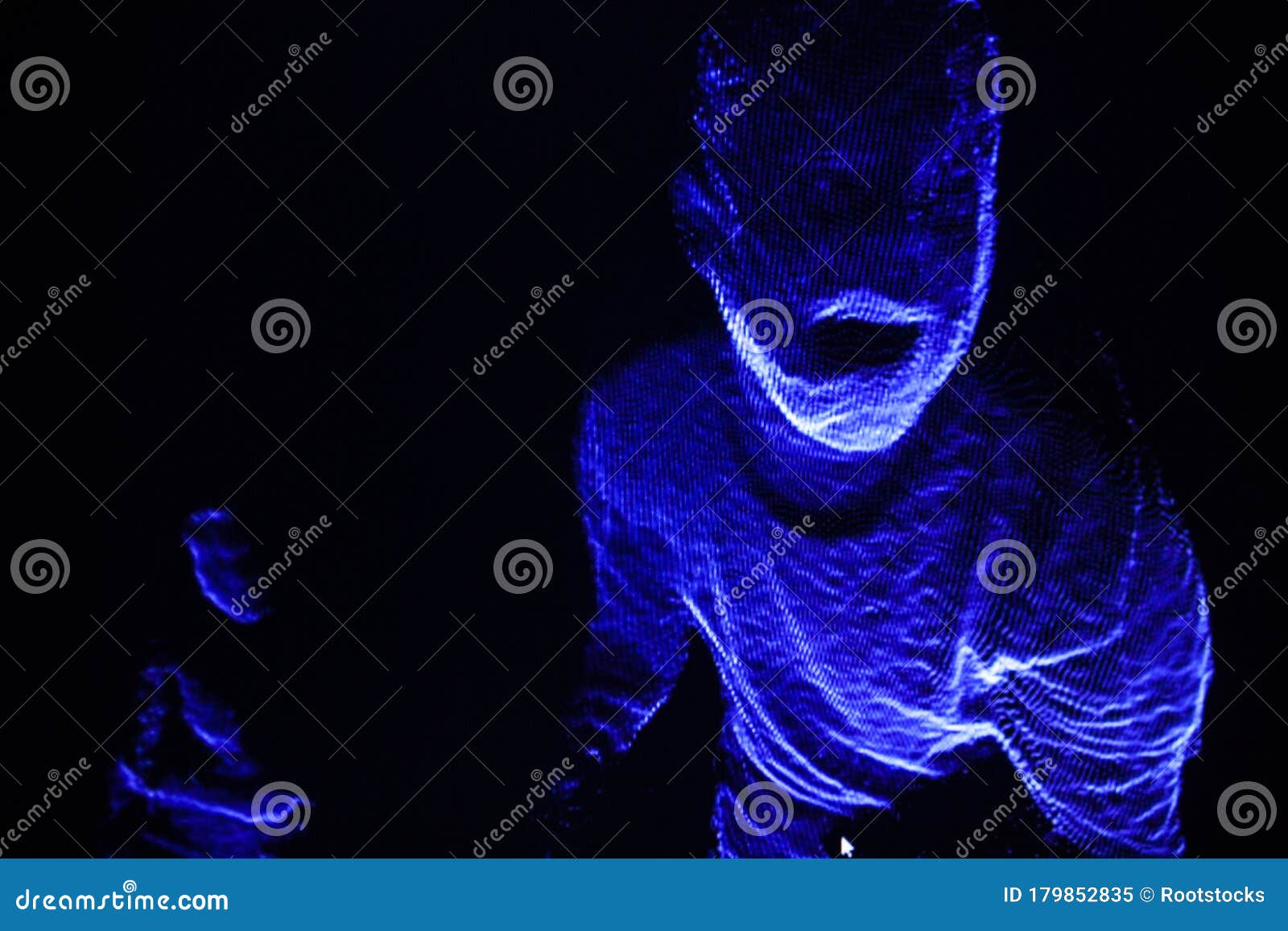 3D Human Figure in Polygonal Mesh Stock Illustration - Illustration of ...