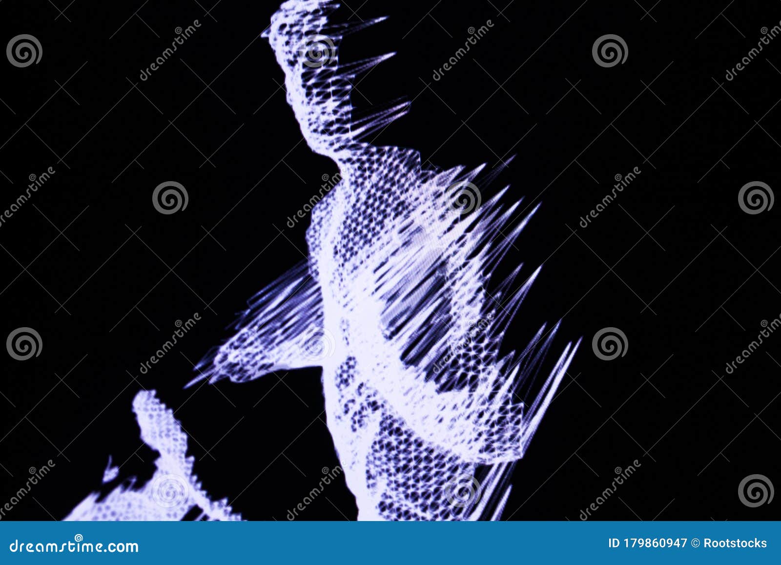 3D Human Figure in Polygonal Mesh Stock Image - Image of modeling ...