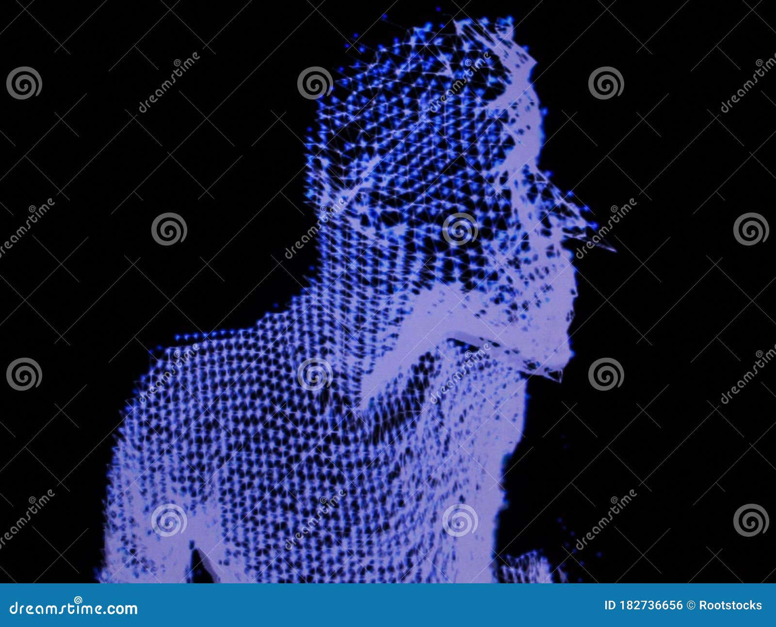 3D Human Figure in Polygonal Mesh Stock Photo - Image of clone, body ...