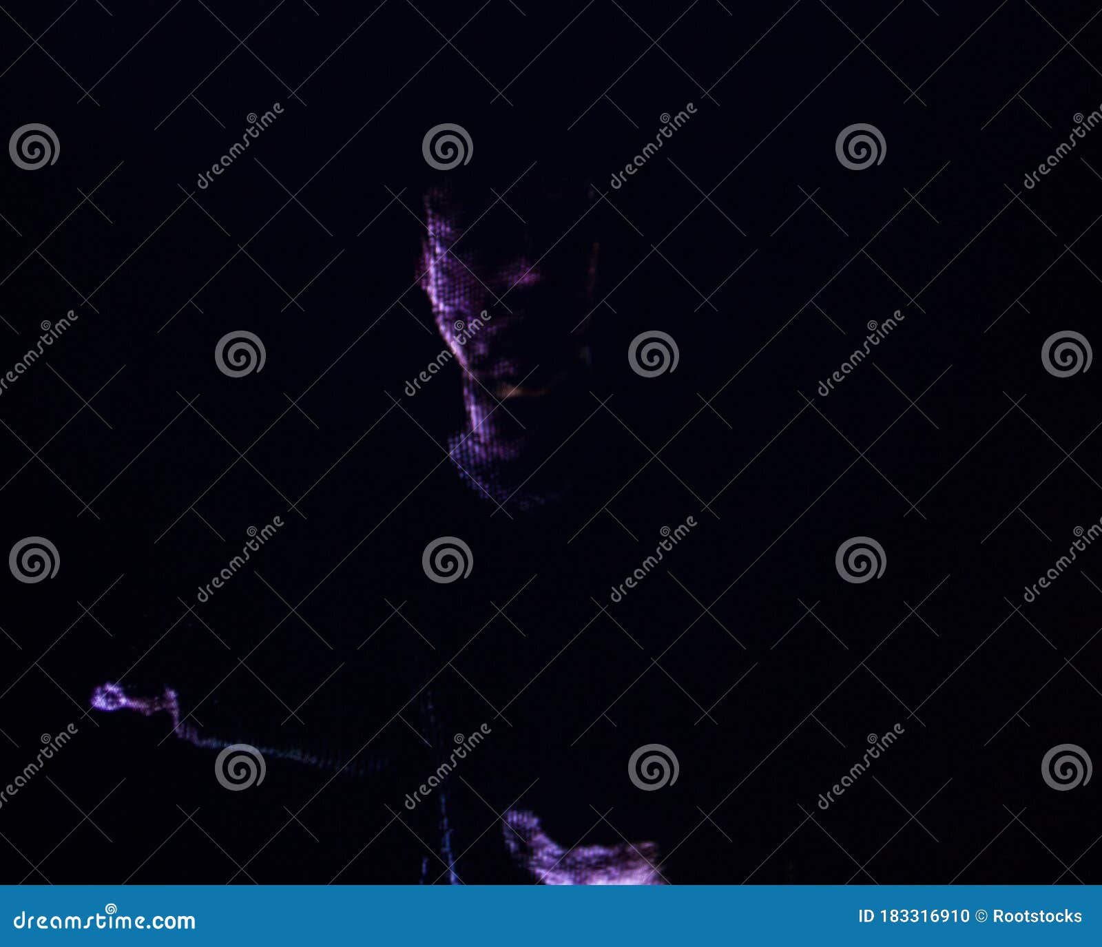 3D Human Figure in Polygonal Mesh Stock Photo - Image of concept, model ...