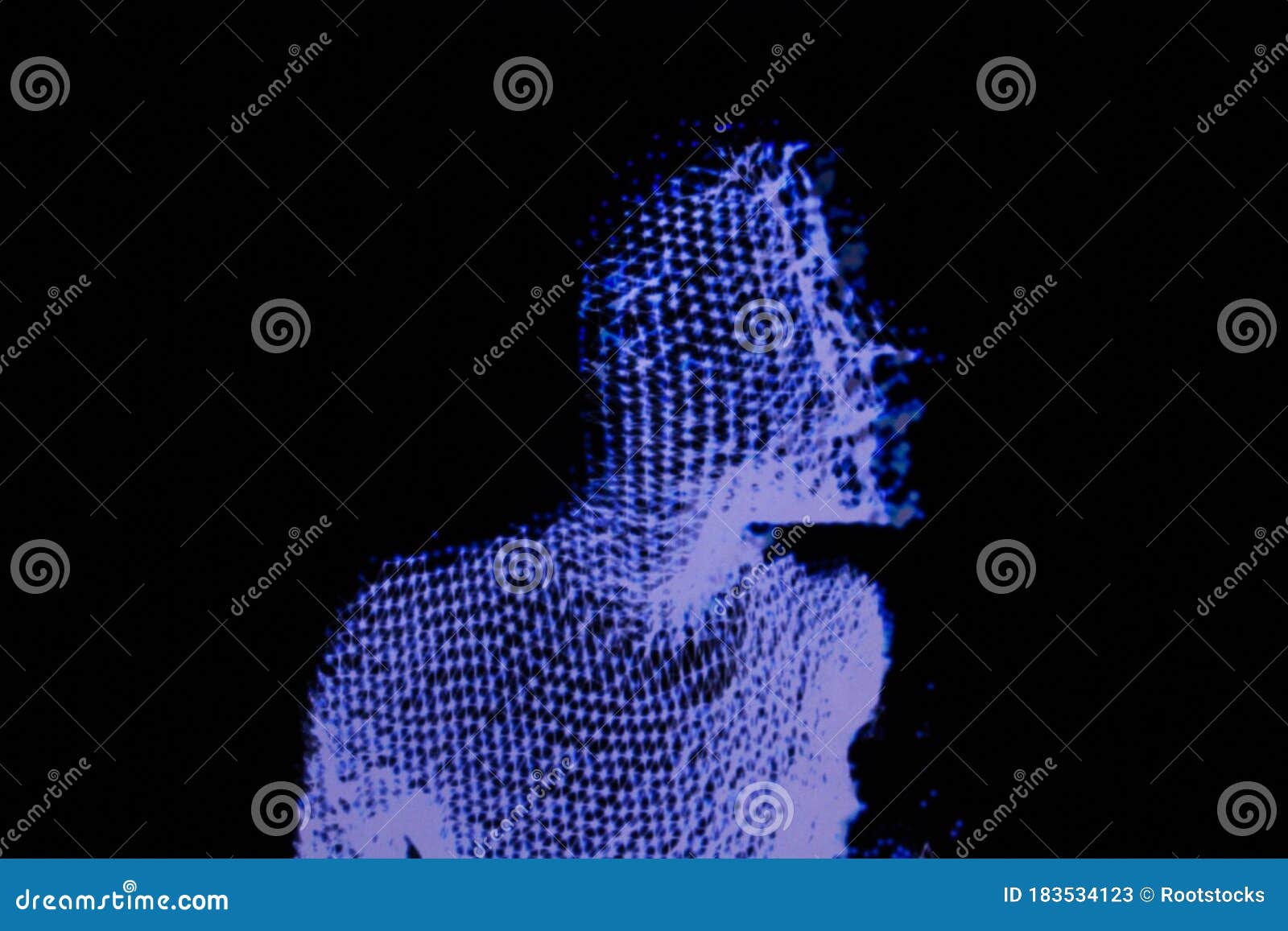 3D Human Figure in Polygonal Mesh Stock Image - Image of graphics ...
