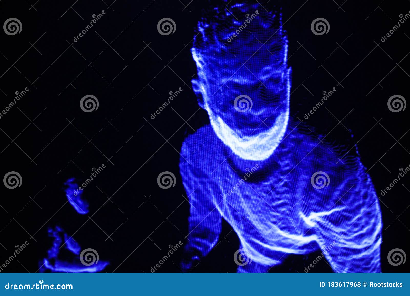 3D Human Figure in Polygonal Mesh Stock Photo - Image of people, head ...