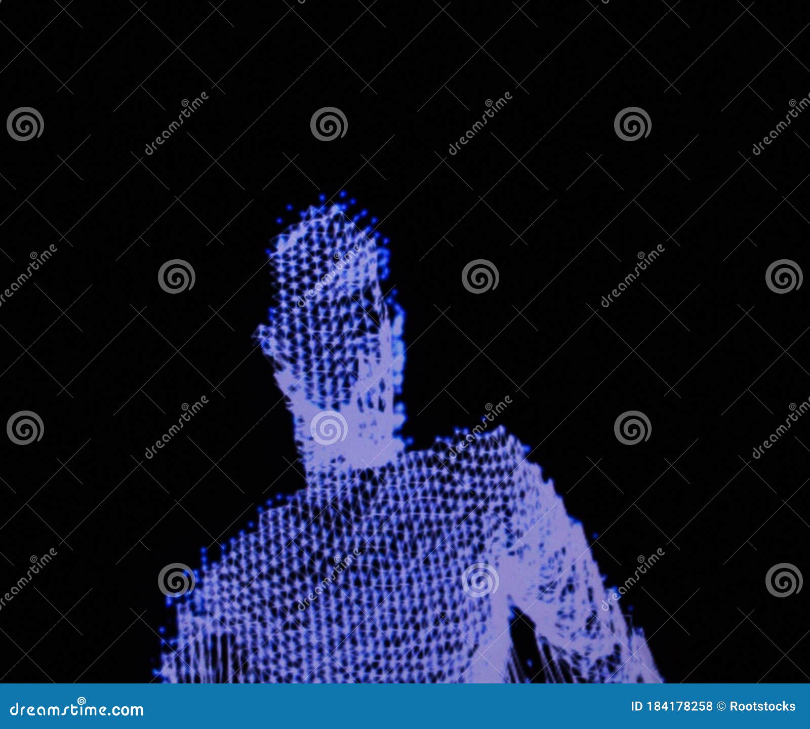 3D Human Figure in Polygonal Mesh Stock Photo - Image of future, cyborg ...