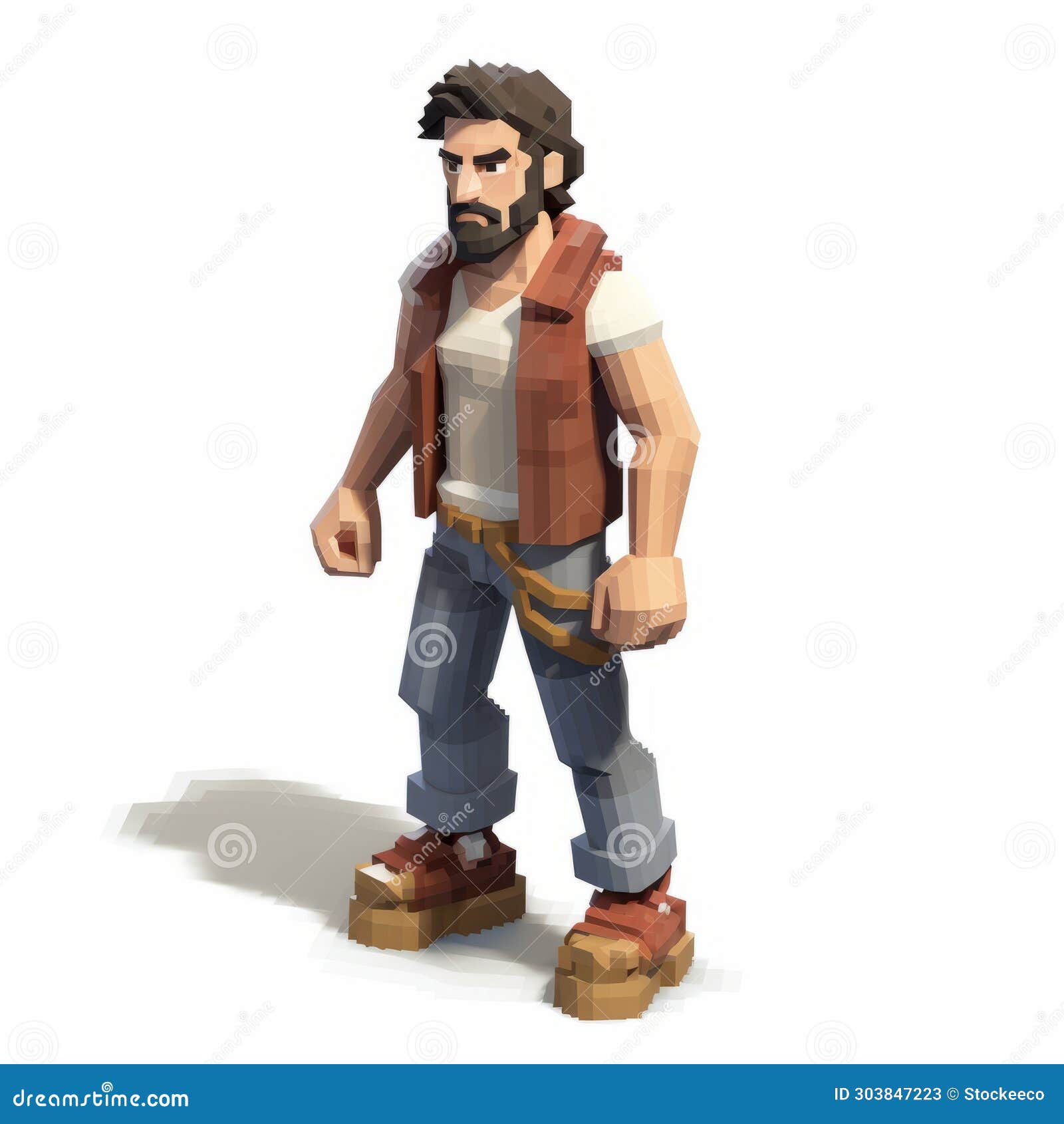 3d Human Model for the Explorers 3: Blocky Style with Harsh Realism ...