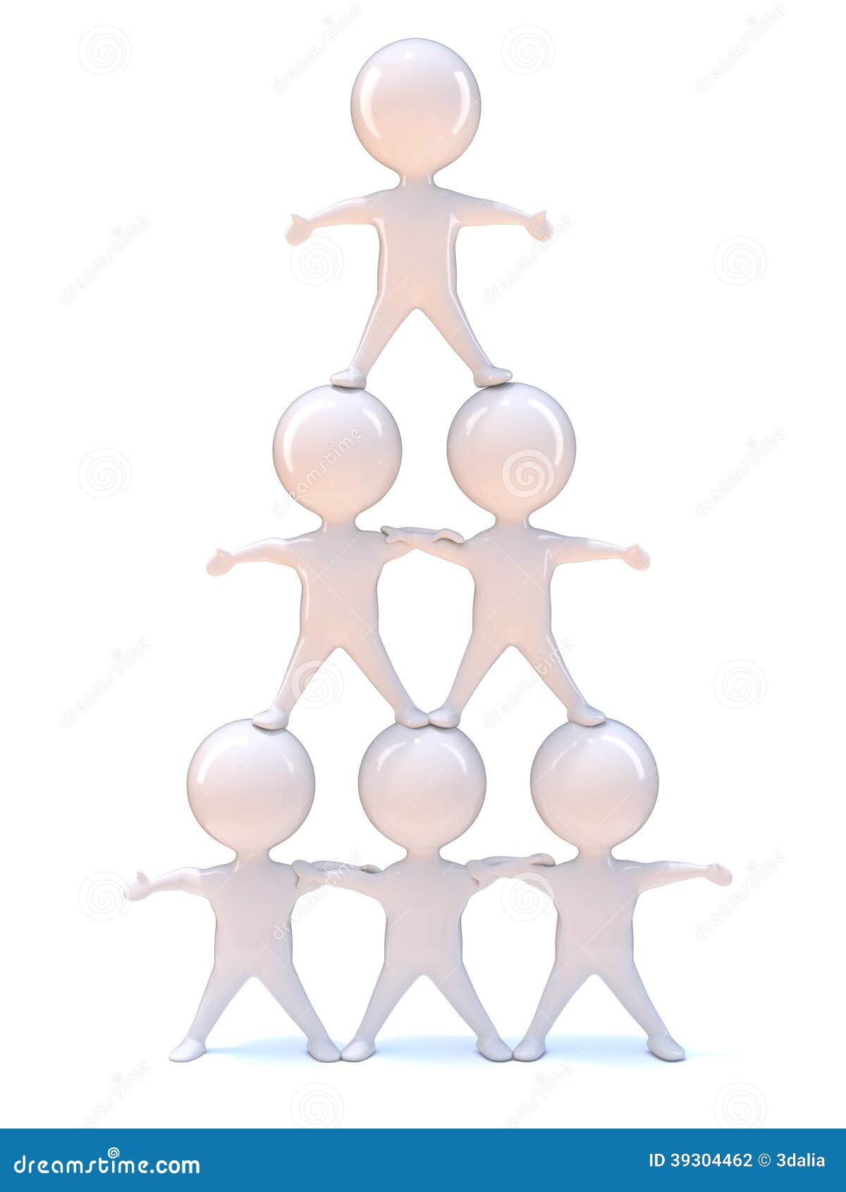 Human Pyramid Of Diverse Paper Cut-outs Embodies The Power Of Teamwork ...