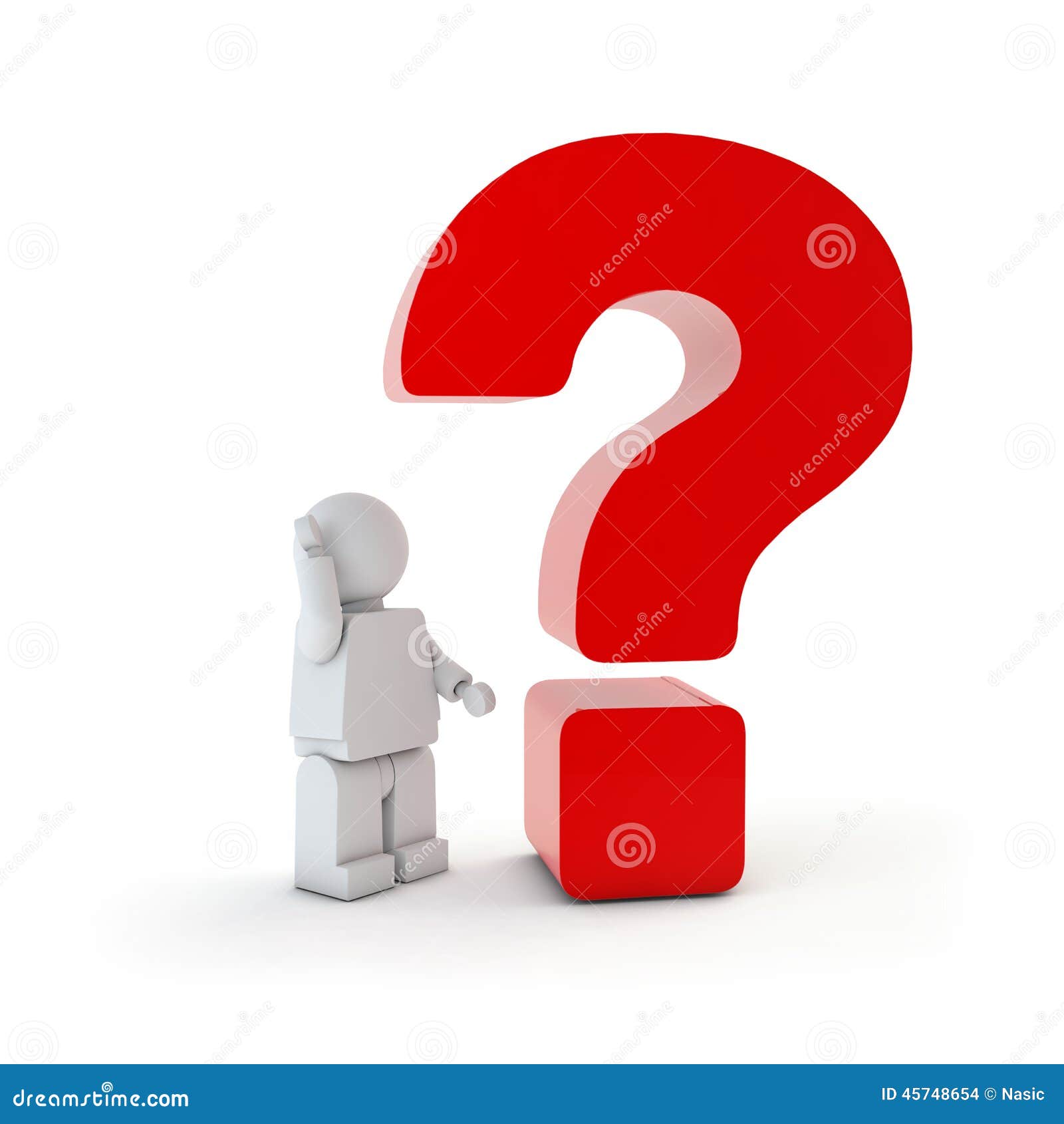 3d Human With A Red Question Mark Royalty-Free Stock Image ...
