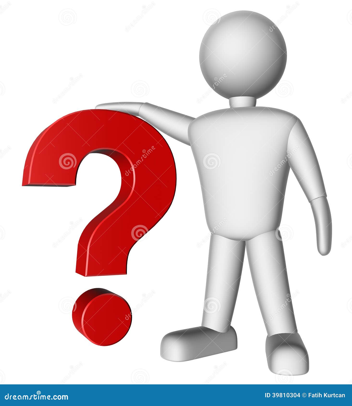 3d Human With A Red Question Mark Royalty-Free Stock Image ...