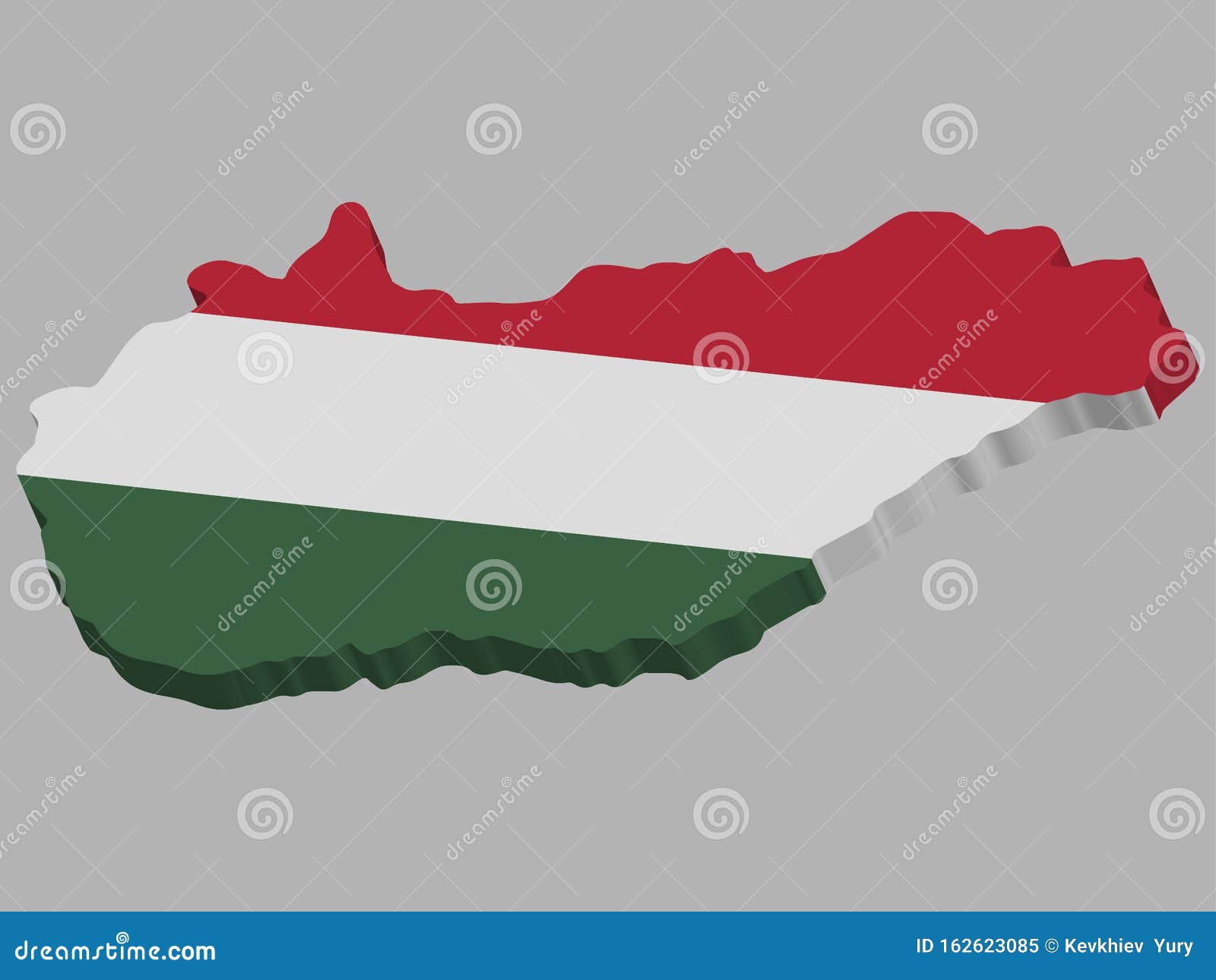 3D Hungary Map Flag Vector Illustration Stock Vector - Illustration of ...