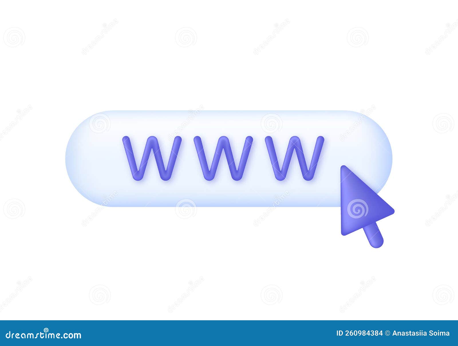 3D Hyperlink Icon. Search WWW Sign. Web Hosting Technology Stock Vector ...