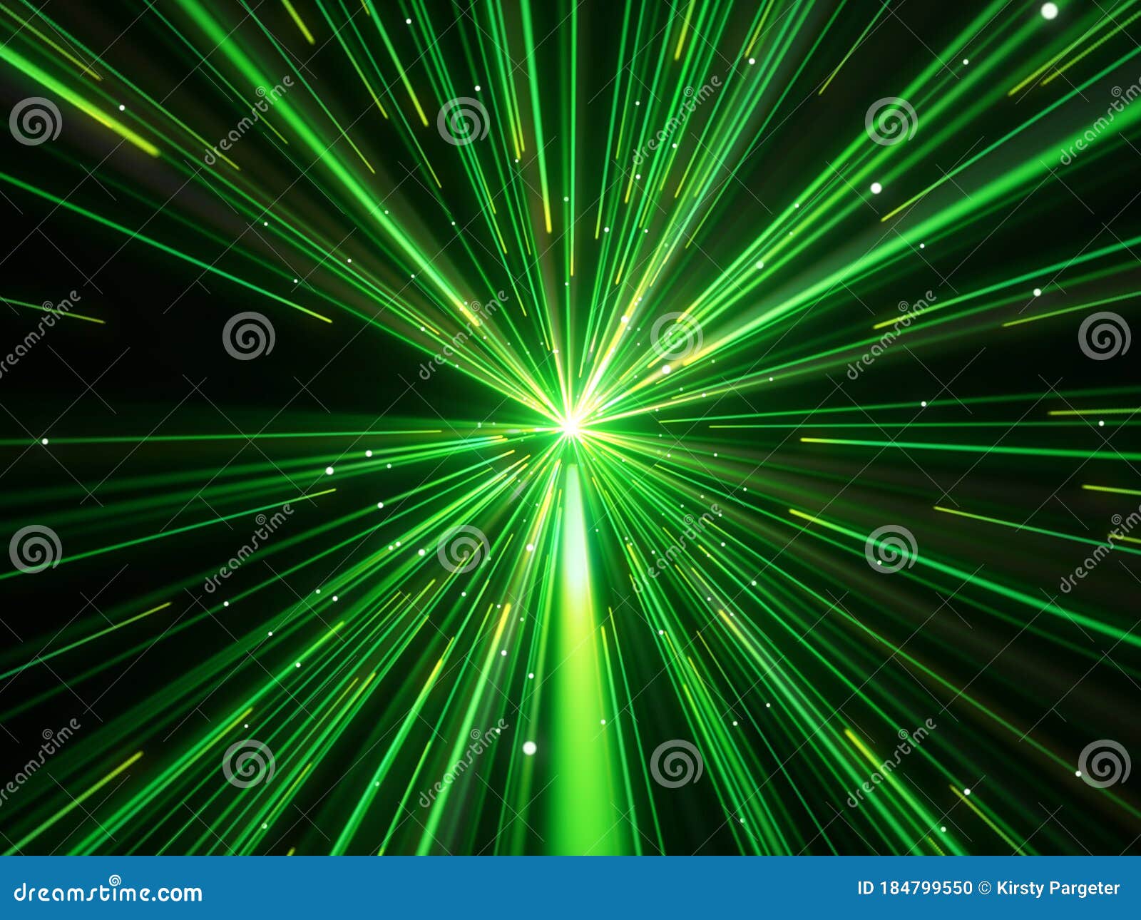 3D Hyperspace Zoom Effect Digital Background Stock Illustration ...