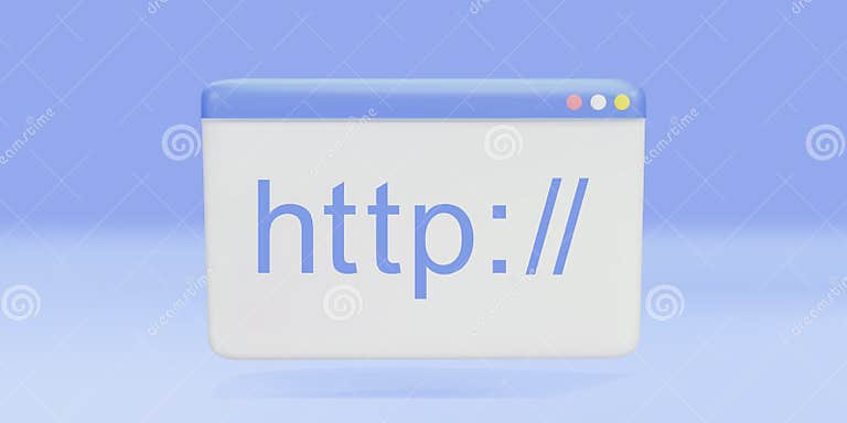 3d Hypertext Transfer Protocol Concept, HTTP Data Web Page. Web Browser, Internet Communication ...