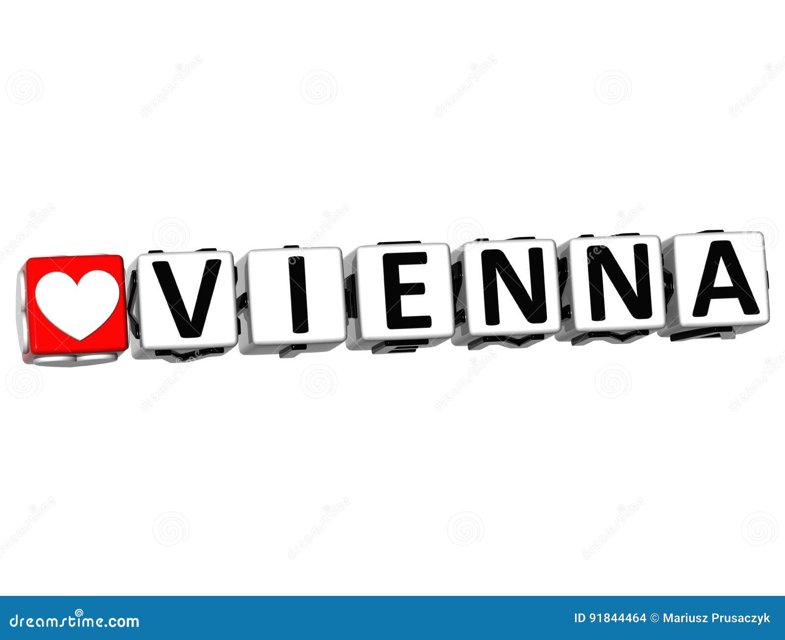 I Love Vienna, City Of Austria. Hand Drawn Letters With Red Heart ...