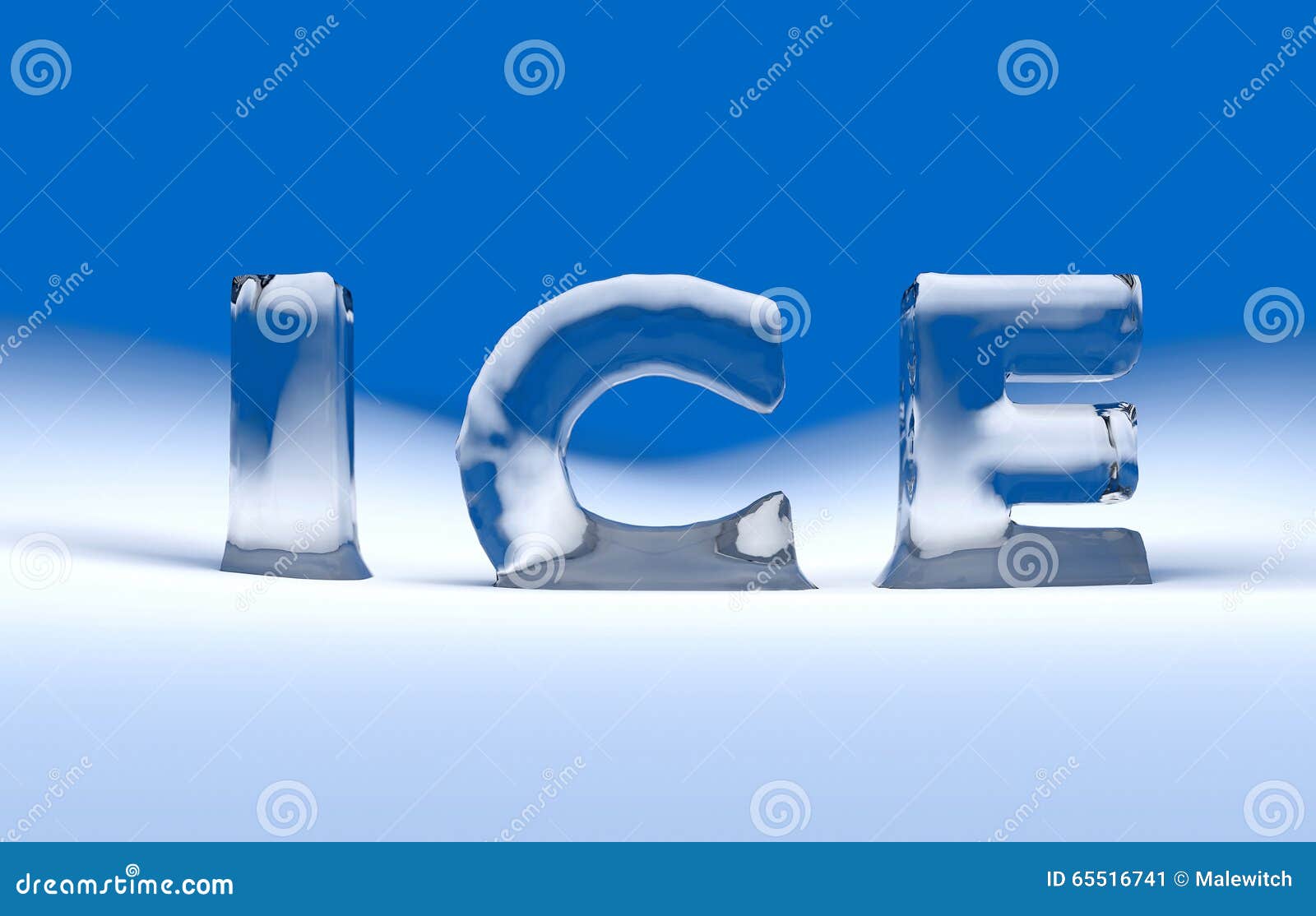 3D ice text stock illustration. Illustration of crystal - 65516741