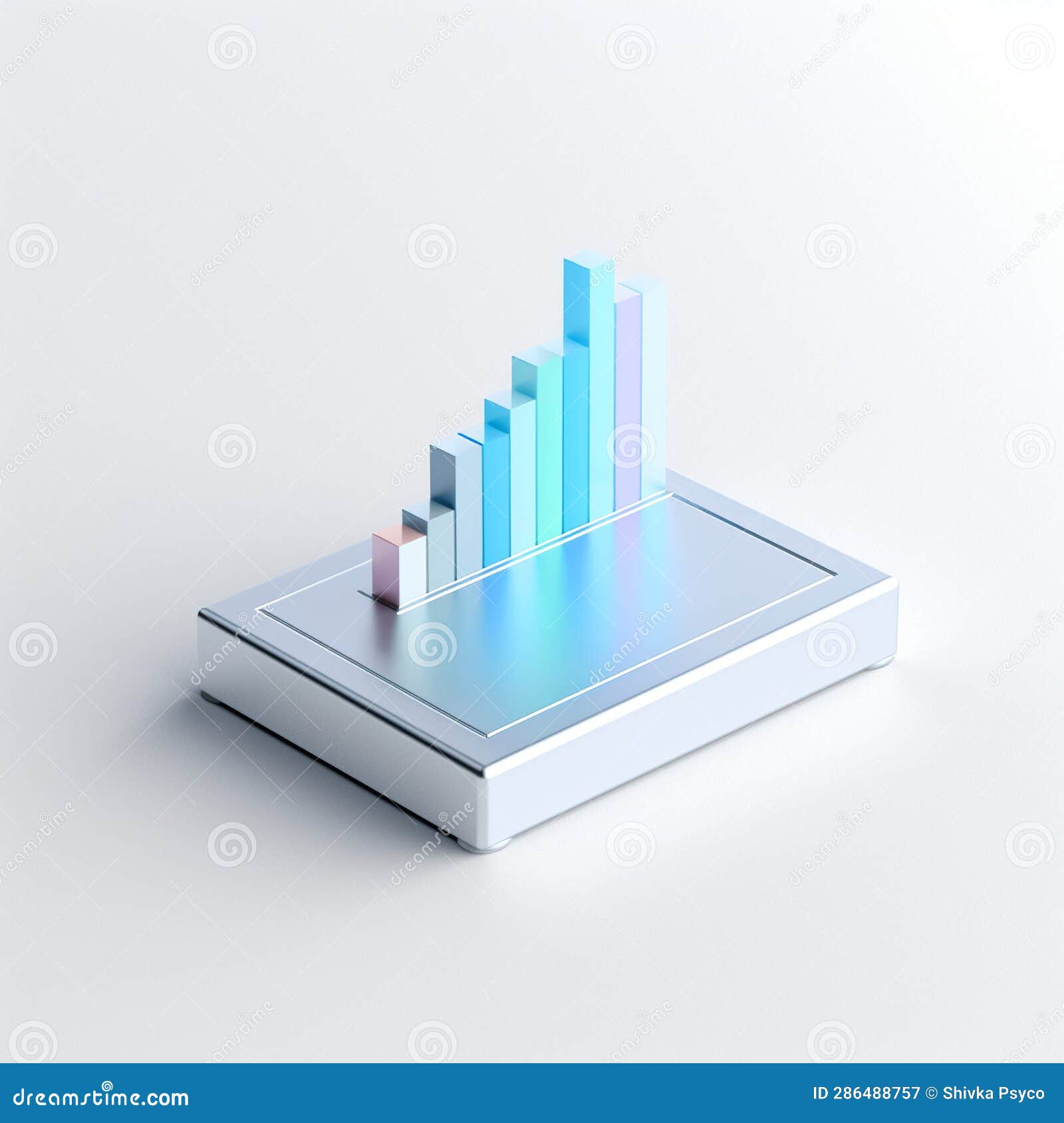 3D Icon of an Analytic Chart on White Background Generative AI Stock ...