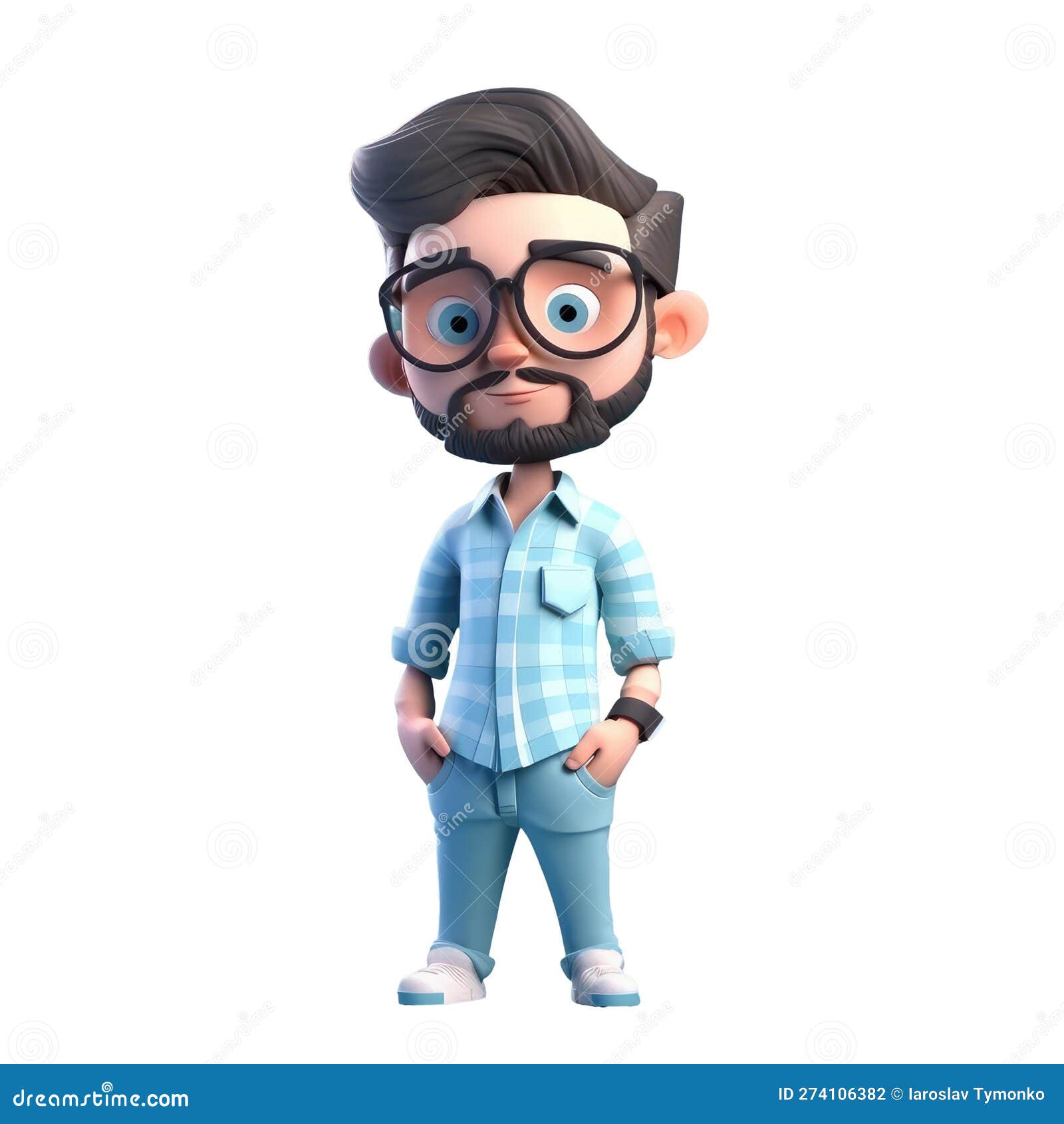 3D Icon Avatar Cartoon Hipster Character, Stylish Man with Beard ... 3D Icon Avatar Cartoon Hipster Character, Stylish Man with Beard ...