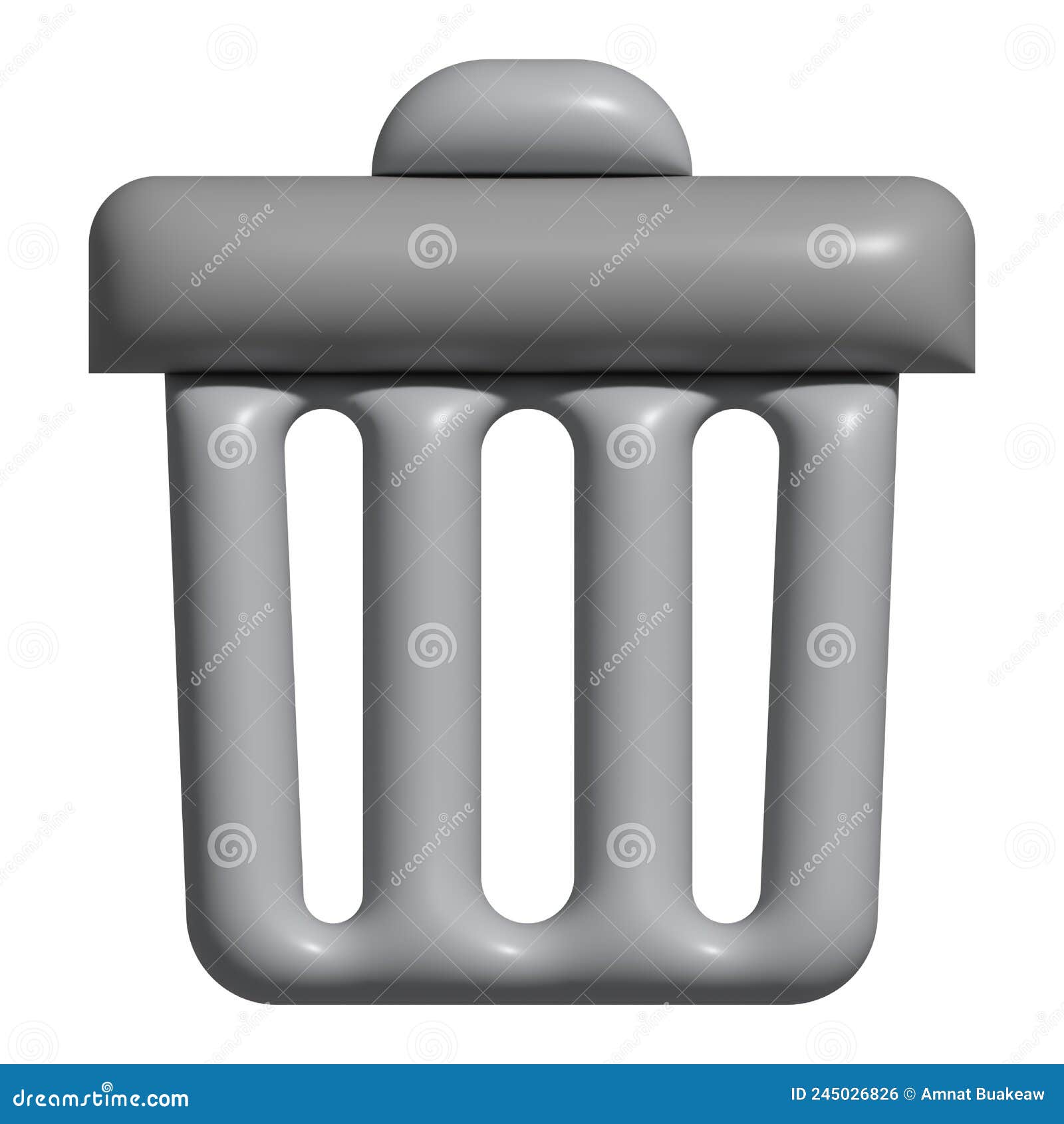 3D Icon Bin, Trash Can 3d Buttons Stock Illustration - Illustration of ...
