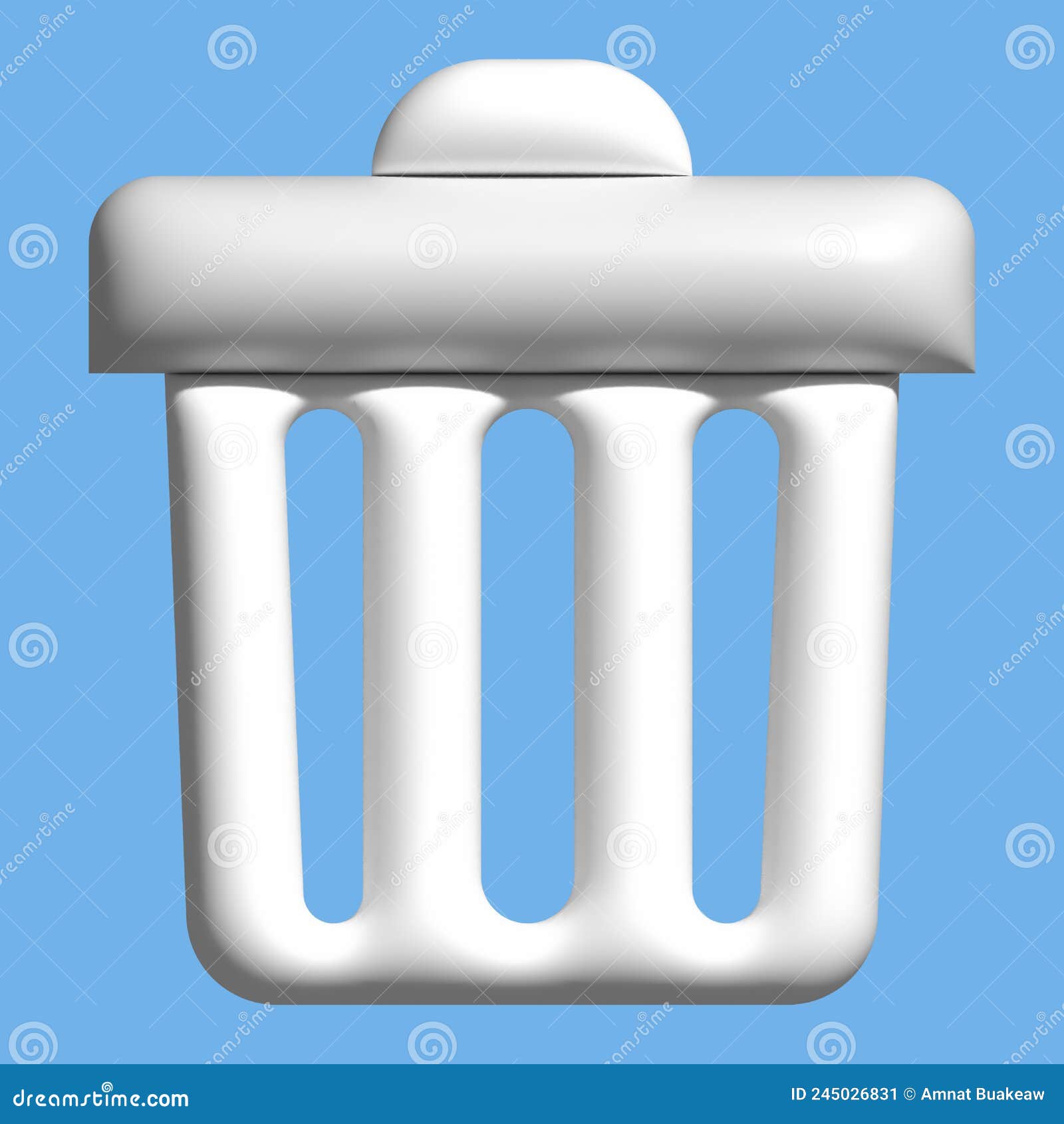 3D Icon Bin, Trash Can 3d Buttons Stock Illustration - Illustration of ...