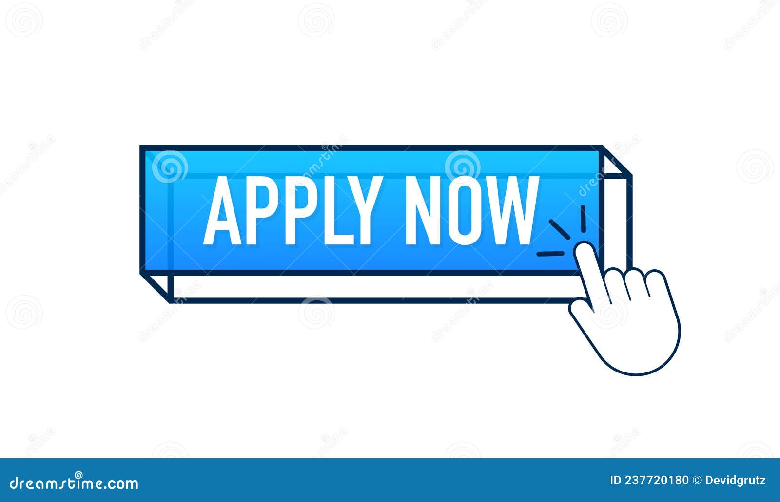 3d Icon with Blue Apply Now Button on Yellow Background. 3d ...