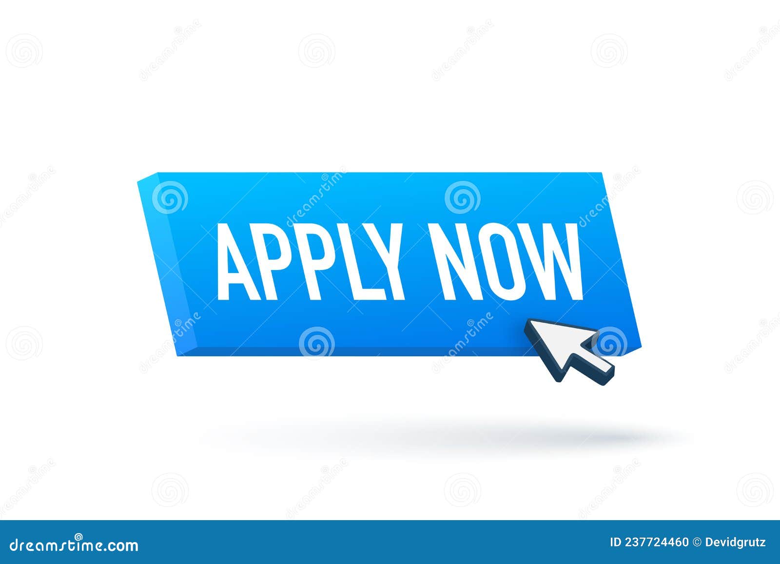 3d Icon with Blue Apply Now Button on Yellow Background. 3d ...