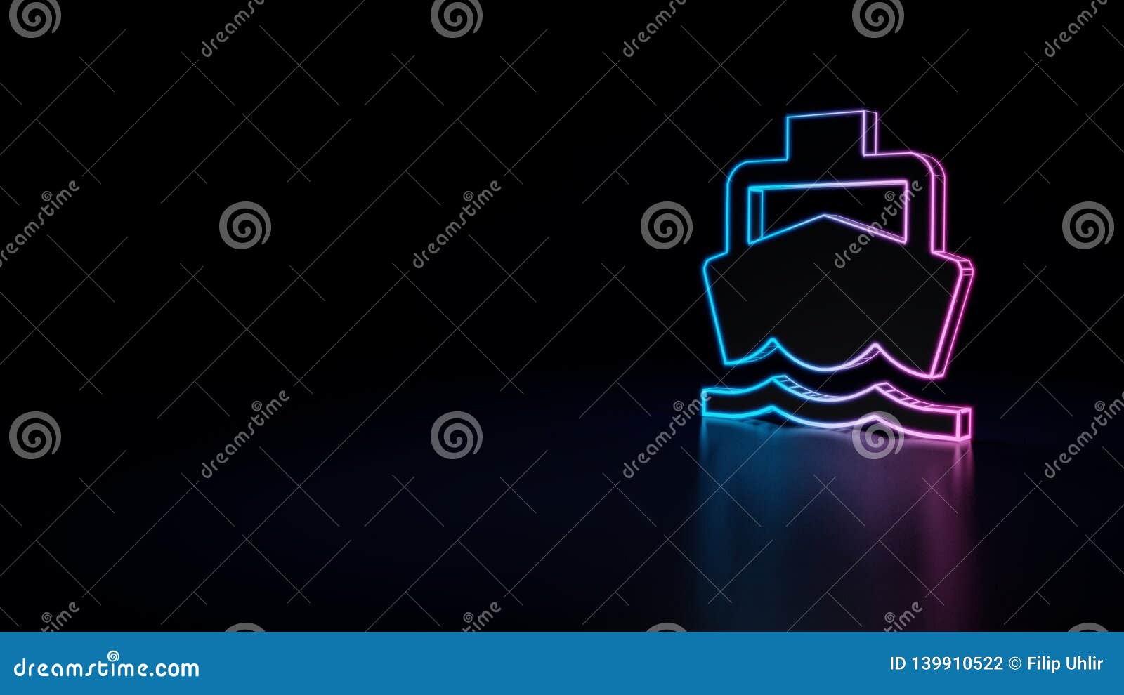 3d icon of boat stock illustration. Illustration of wave - 139910522