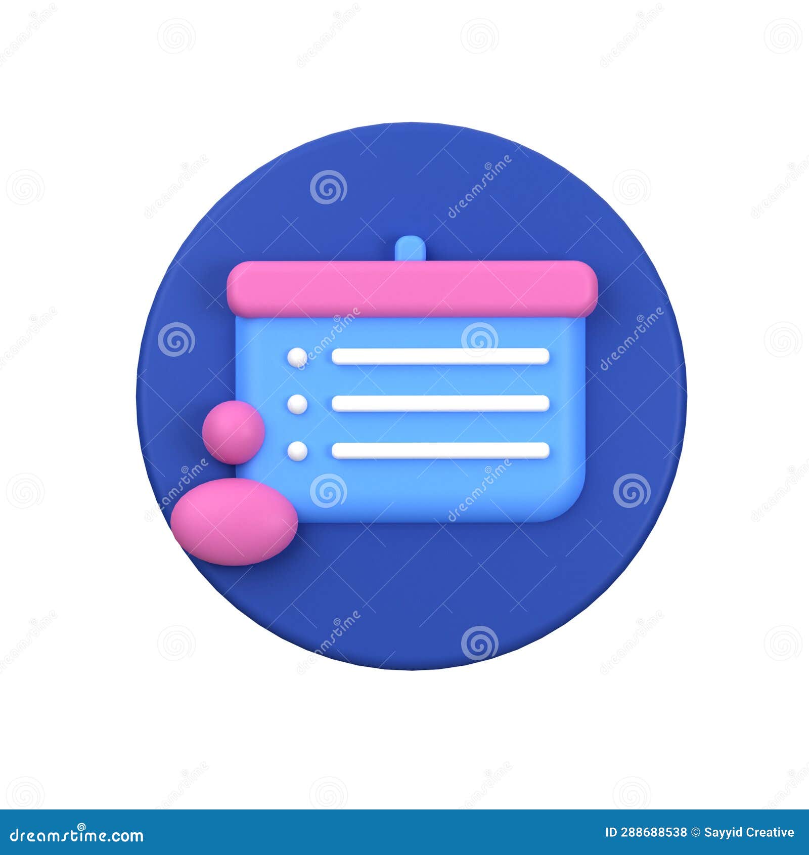 3d Icon Business Presentation Object Stock Illustration - Illustration of contract, laptop ...