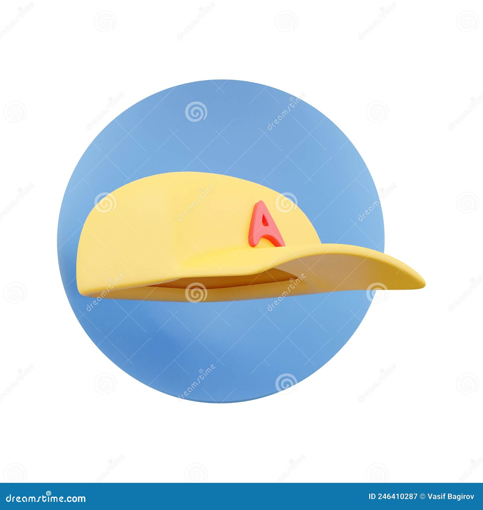 3d Icon Cap Isolated on Dark Background. 3D Render Icon on White ...