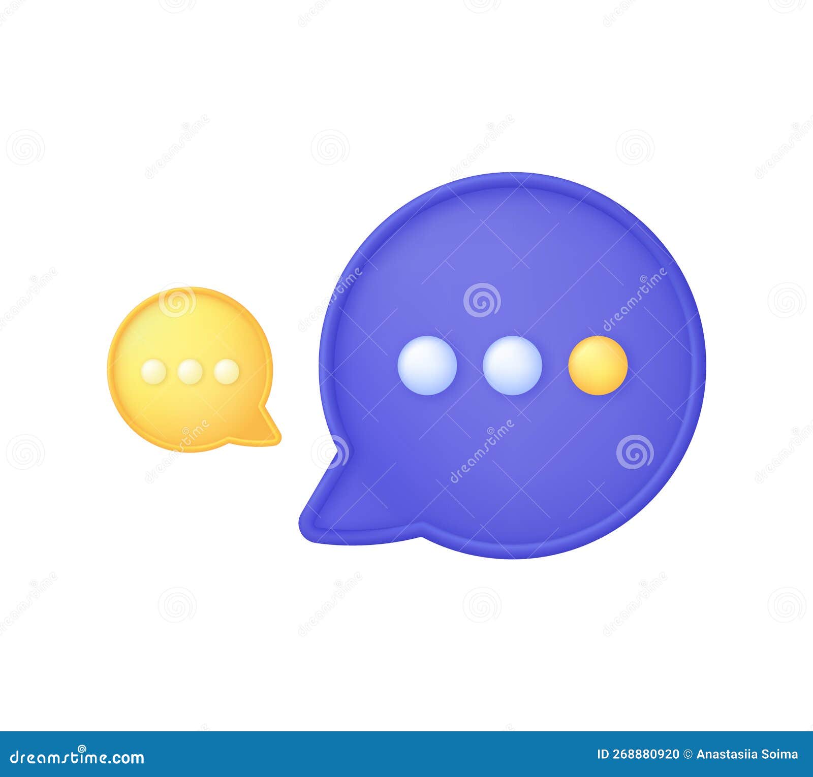 3d Icon Chat Message. Concept of Talk, Dialogue, Online Support ...