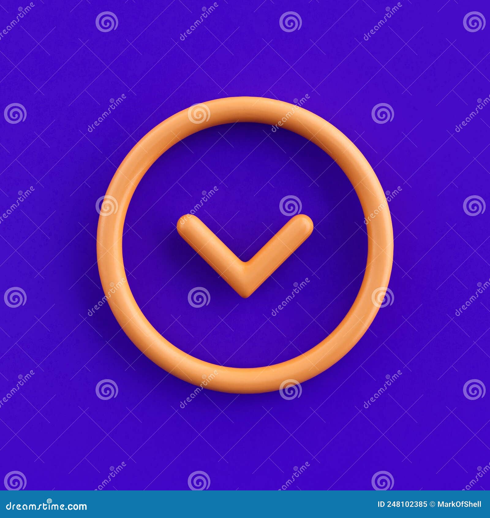 3d Icon Circle Ctrl Down, Outline Yellow Arrow Icon, Direction Symbol ...