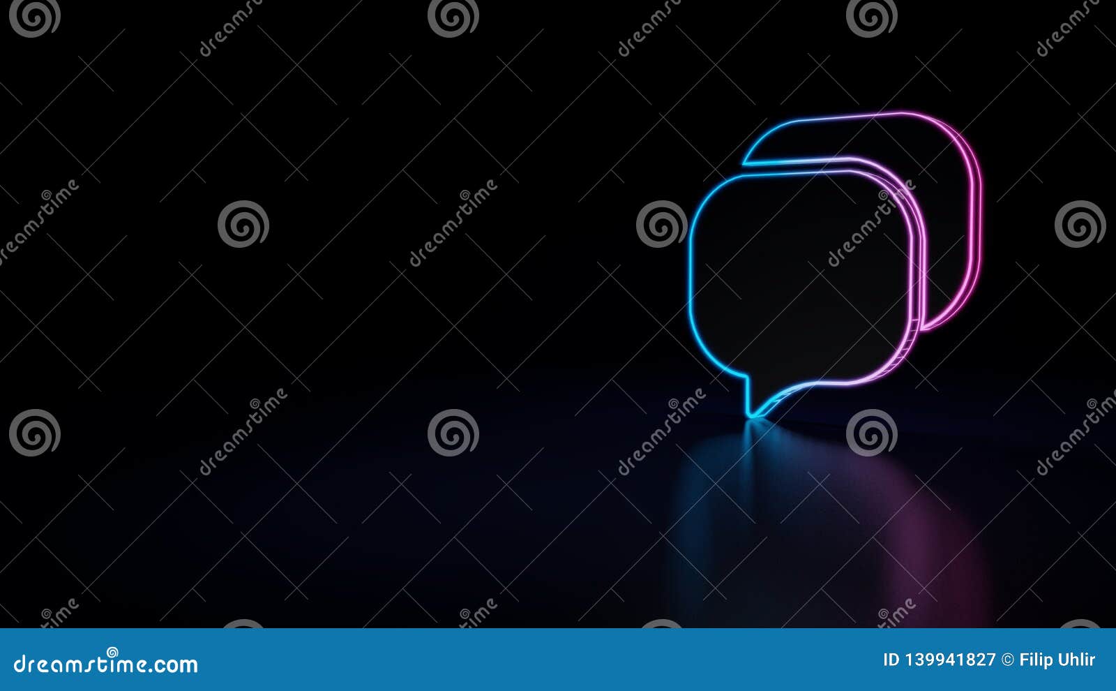 3d icon of comment bubbles stock illustration. Illustration of comment ...