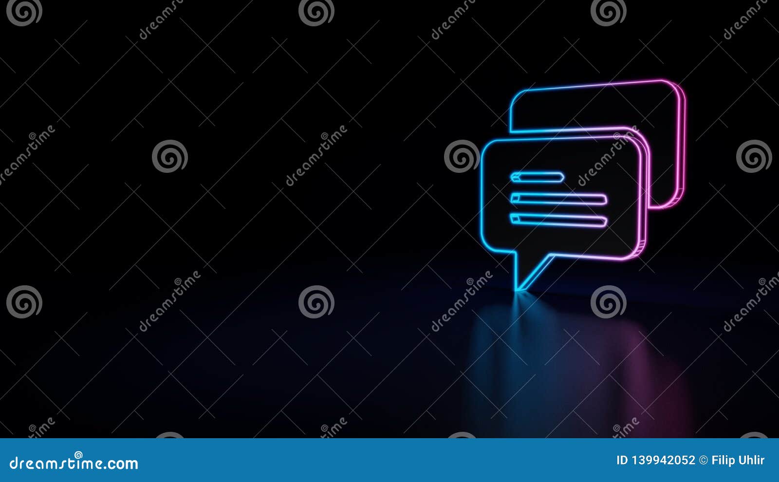 3d icon of comment bubbles stock illustration. Illustration of talk ...