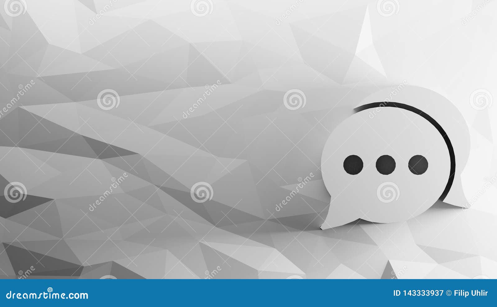 3d icon of comment bubbles stock illustration. Illustration of crystal ...