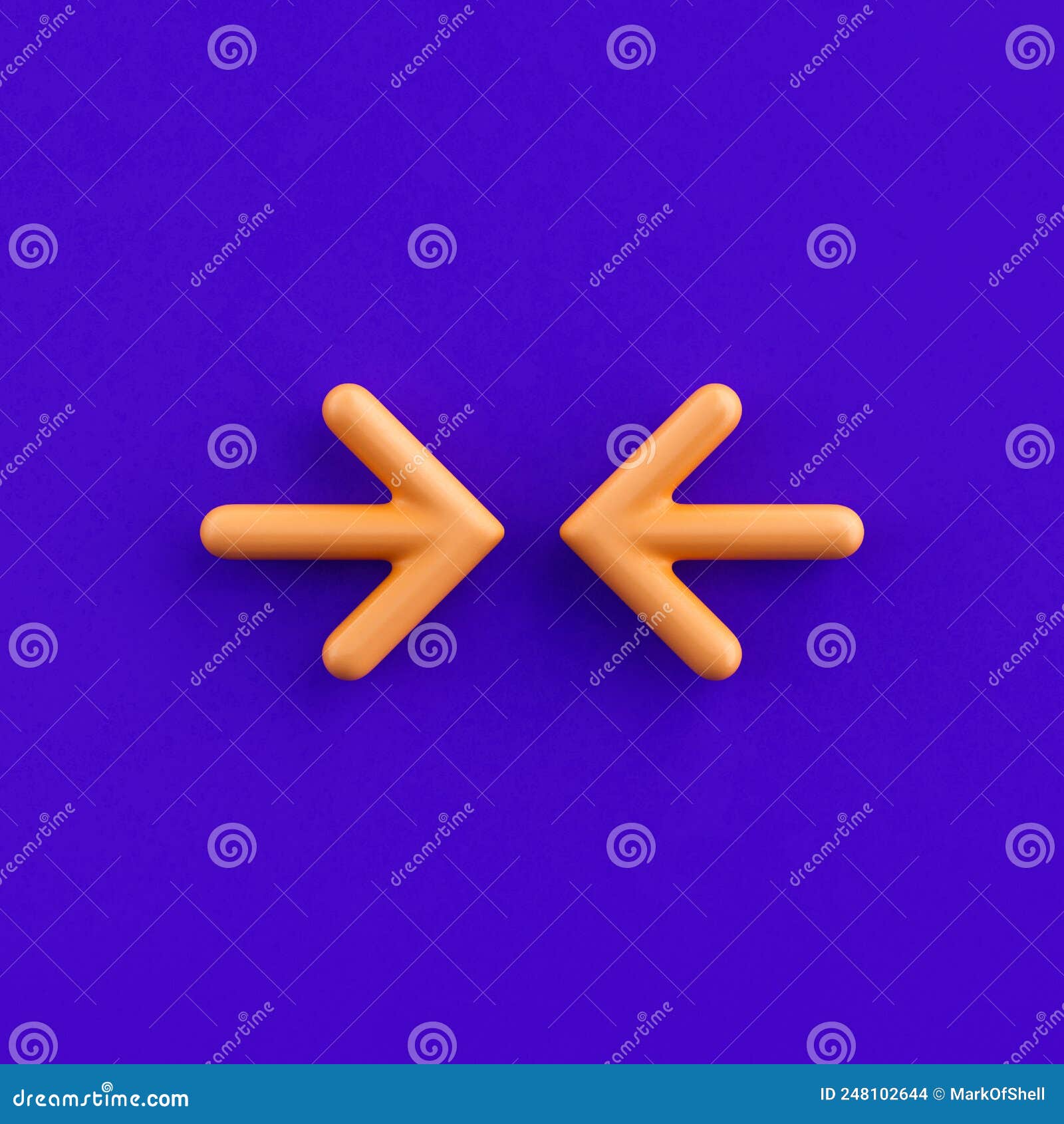 3d Icon Compare, Outline Yellow Arrow Icon, Direction Symbol, 3d ...