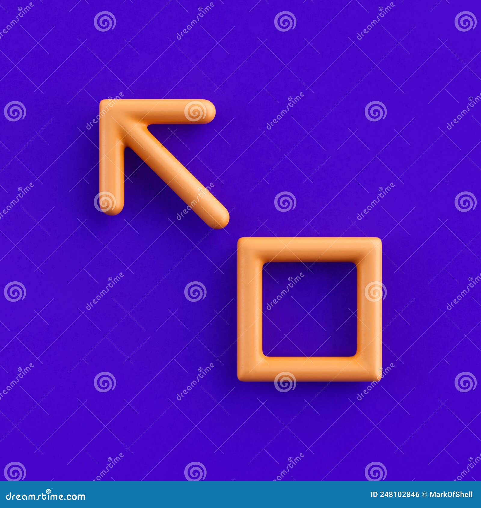 3d Icon Corner Top Left, Outline Yellow Arrow Icon, Direction Symbol ...