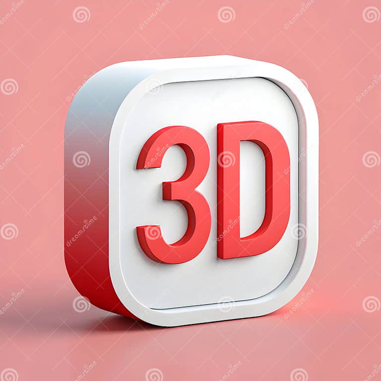 A 3D Icon Design with a Detailed Background Stock Illustration ...