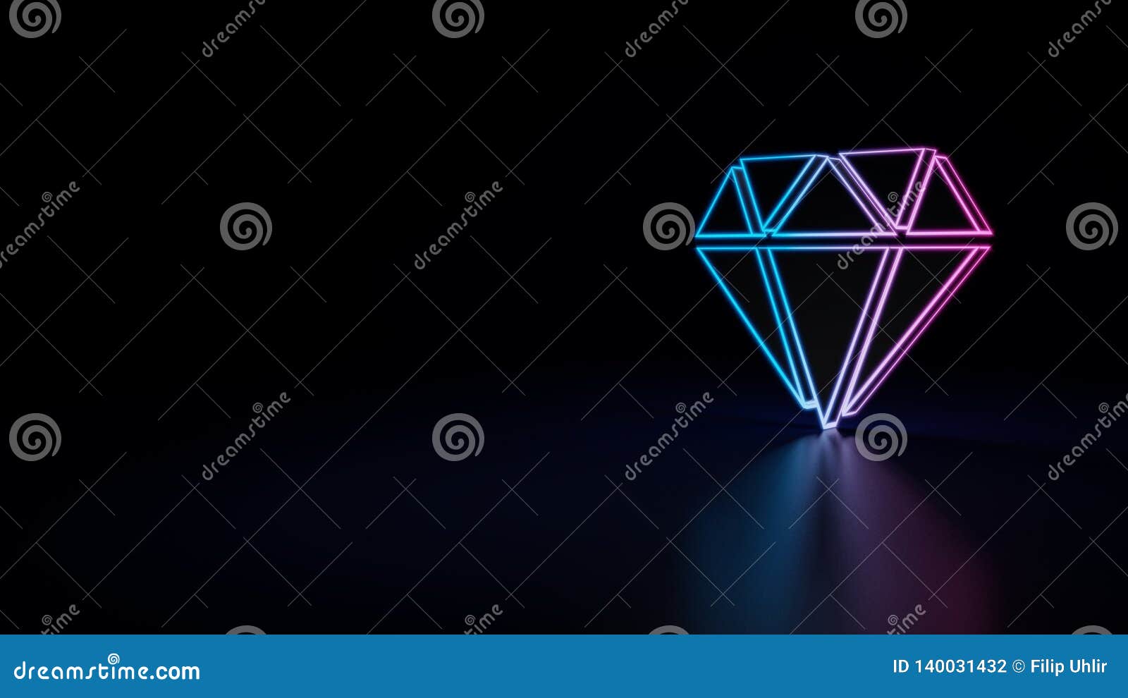 3d icon of diamond stock illustration. Illustration of glow - 140031432