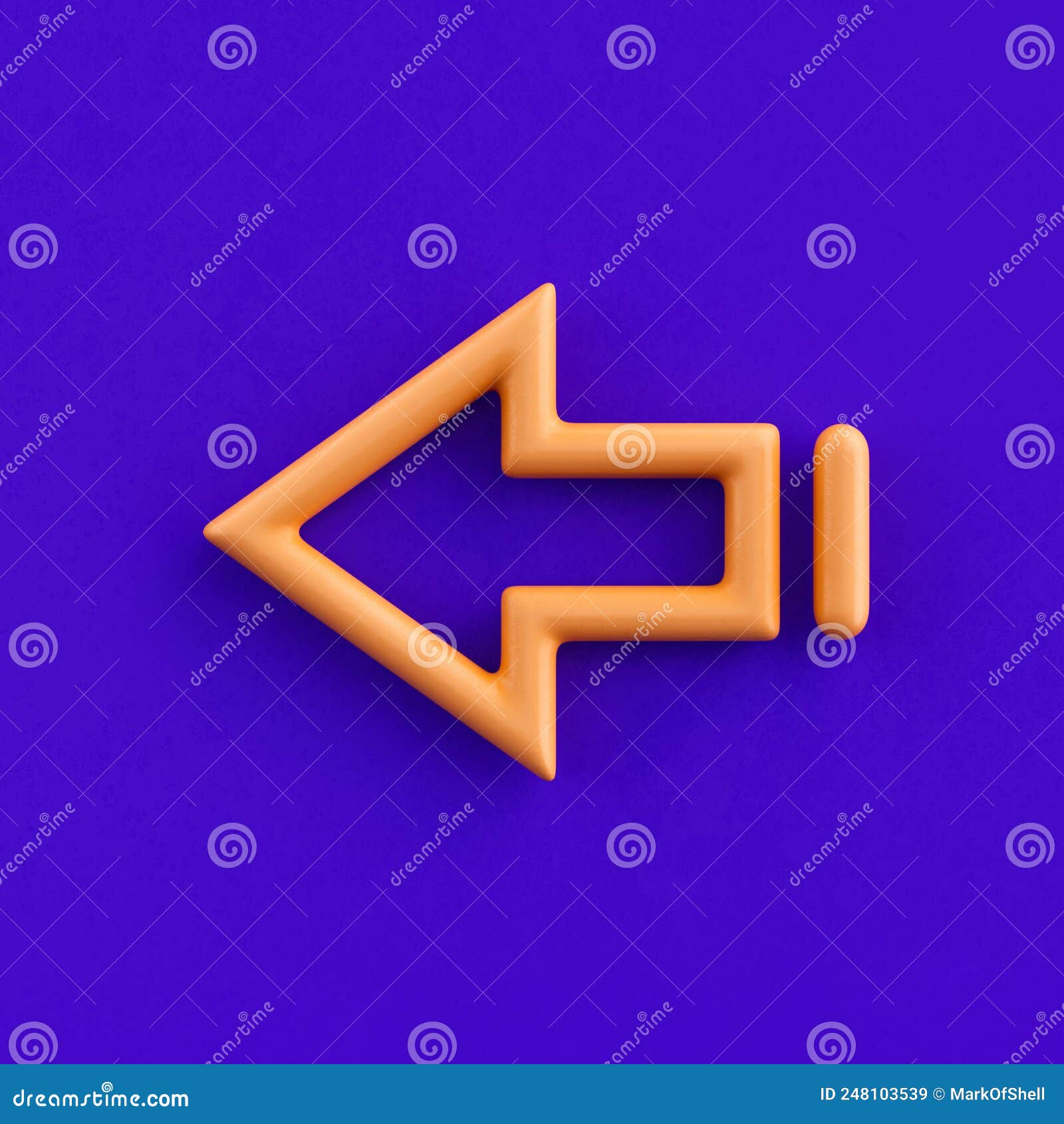 3d Icon Direction Left, Outline Yellow Arrow Icon, Direction Symbol, 3d ...