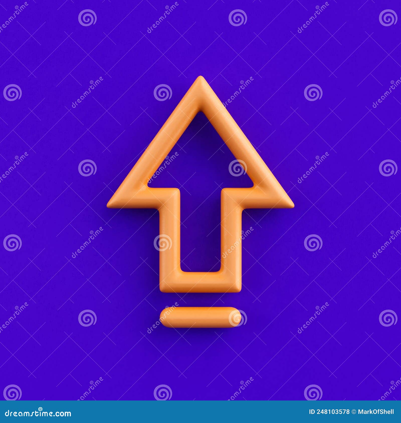 3d Icon Direction Up, Outline Yellow Arrow Icon, Direction Symbol, 3d ...
