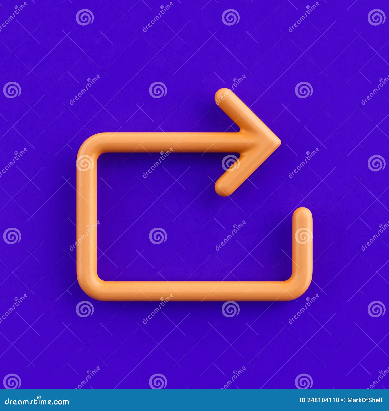 3d Icon Exit Right, Outline Yellow Arrow Icon, Direction Symbol, 3d ...