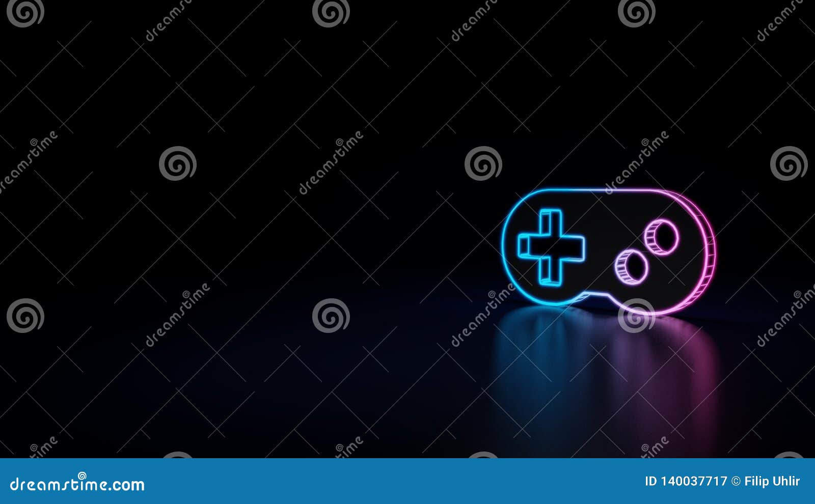 3d Icon of Game Pad Console Stock Illustration - Illustration of game ...