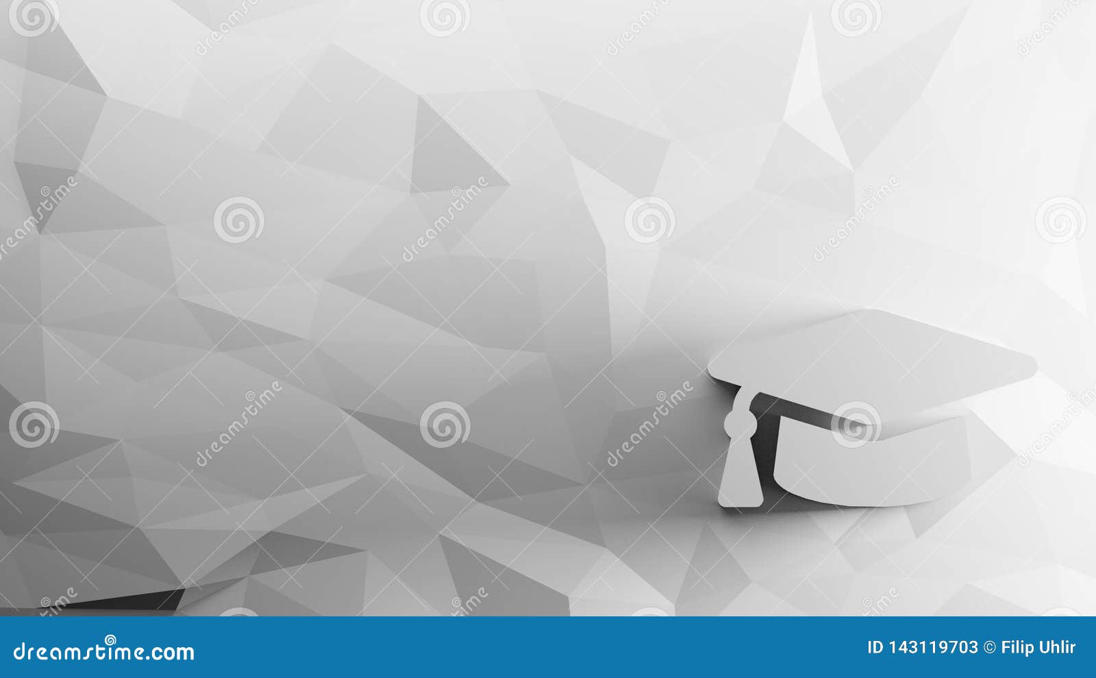 3d icon of graduation hat stock illustration. Illustration of mosaic ...