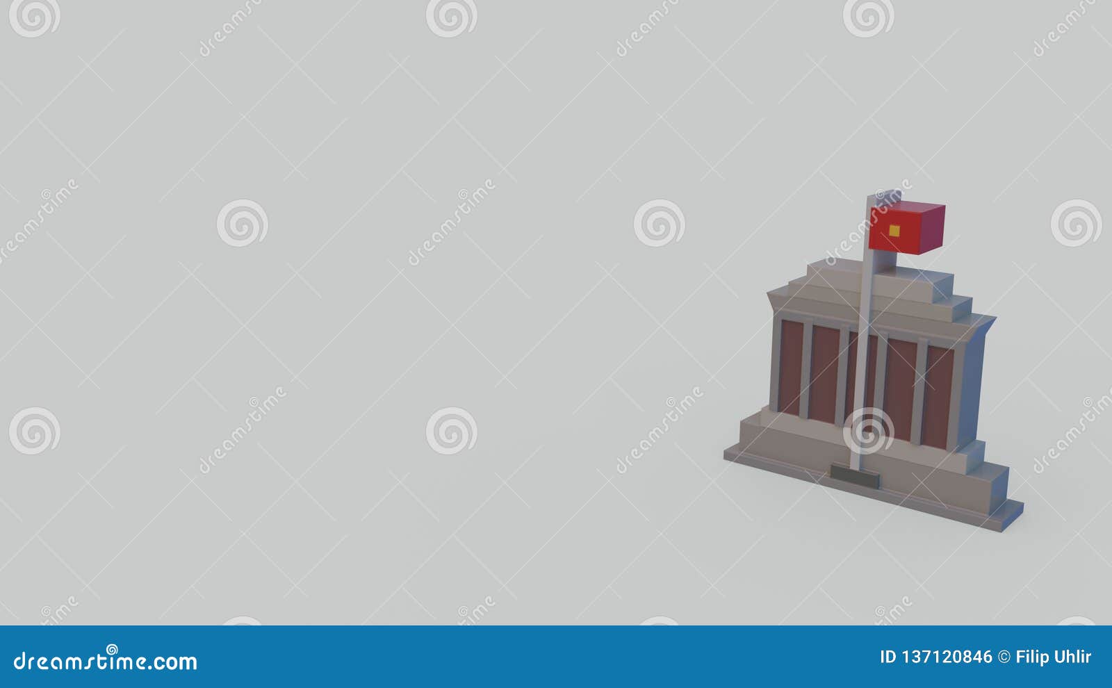 3d Icon of Ho Chi Ming Mausoleum Stock Illustration - Illustration of ...