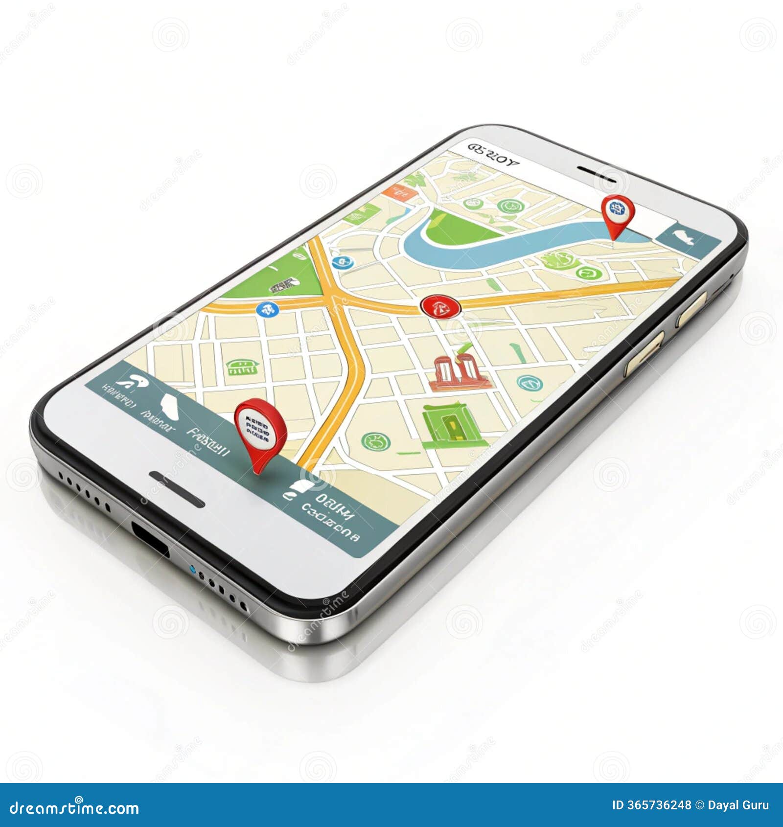Mobile Maps Navigation, And Tracking Concept. Isometric City Map, App Design, Infographic Vector ...