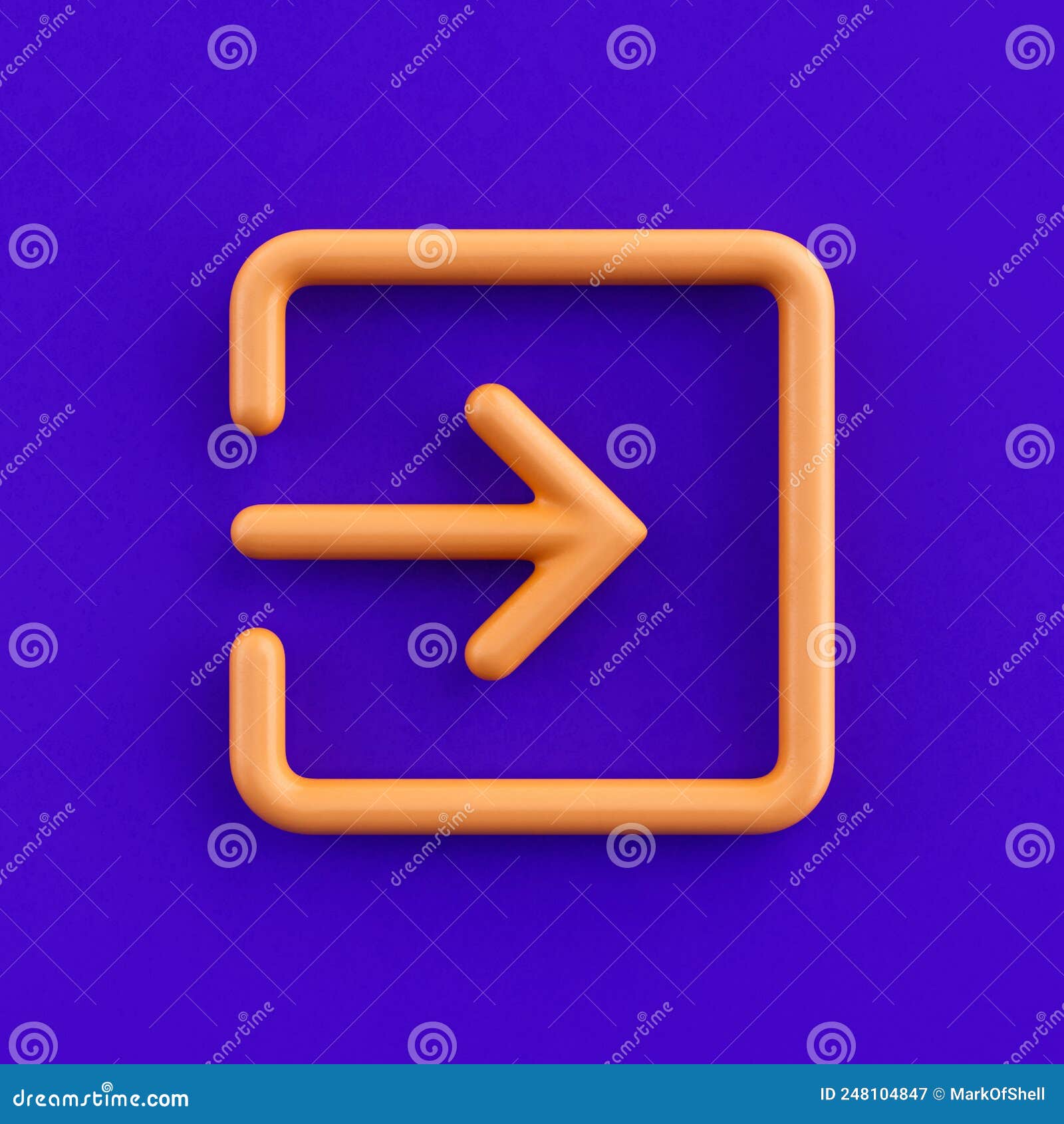 3d Icon Input, Outline Yellow Arrow Icon, Direction Symbol, 3d ...