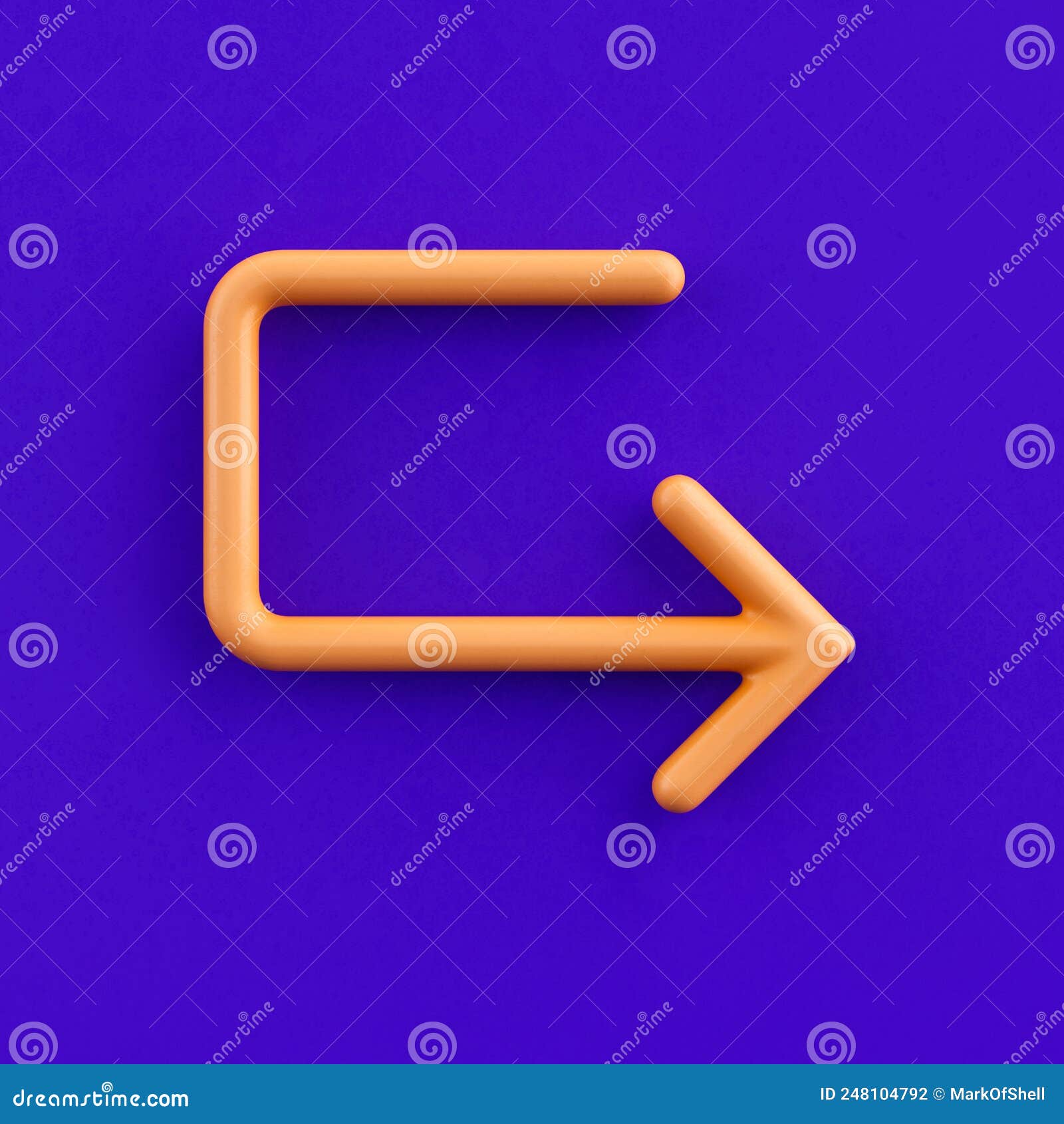 3d Icon Invert Direction, Outline Yellow Arrow Icon, Direction Symbol ...
