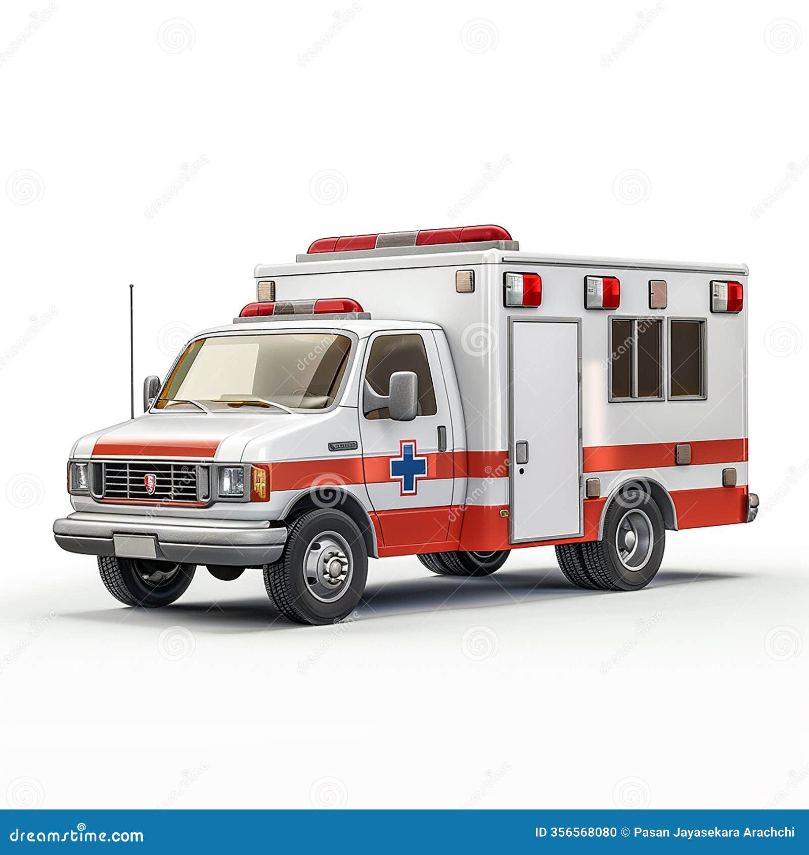 Ambulance Car With Red And White Colors As Medically Equipped Vehicle ...
