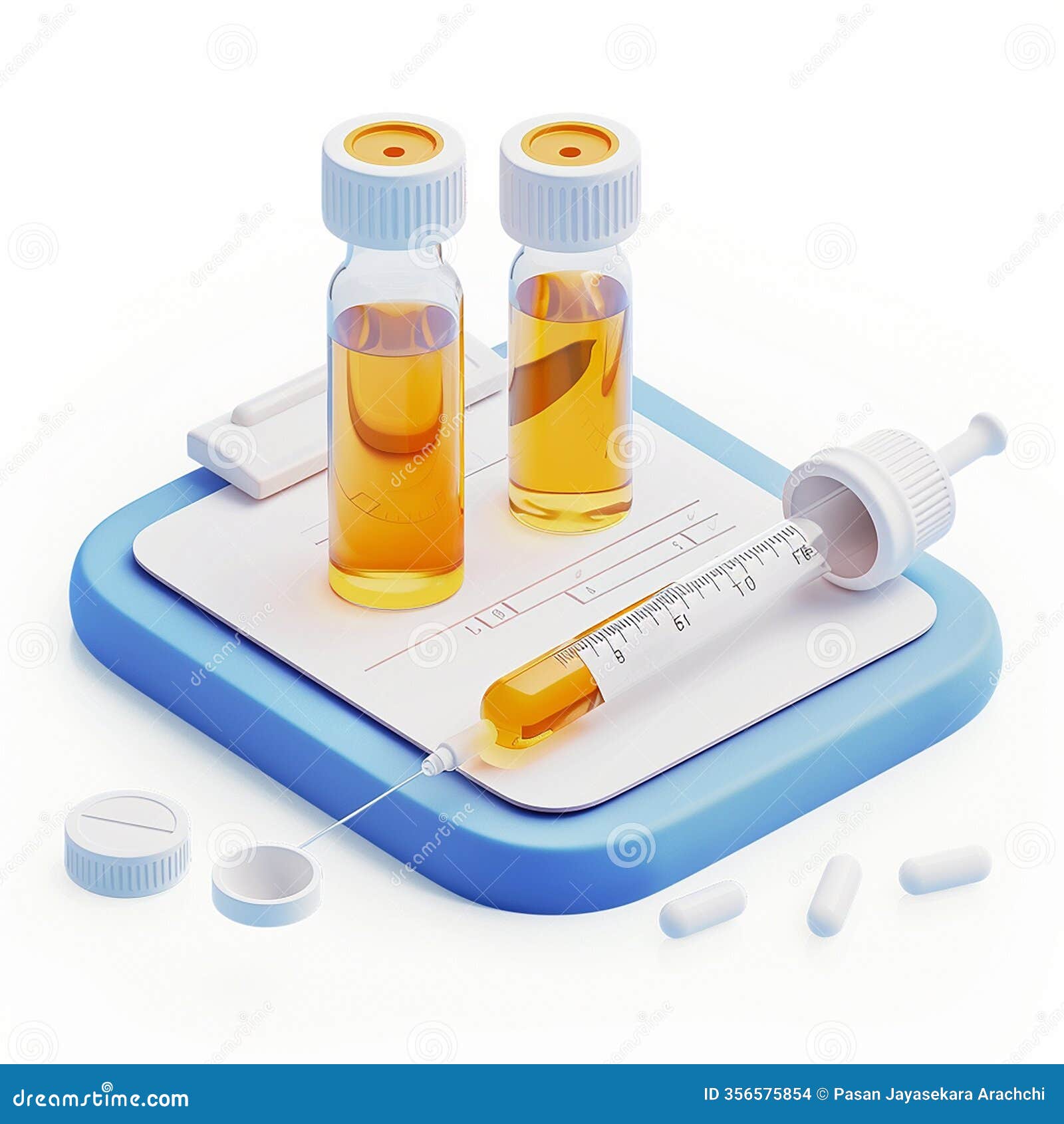 A 3D Icon Of A Medical Urinalysis Test With A White Background Stock ...