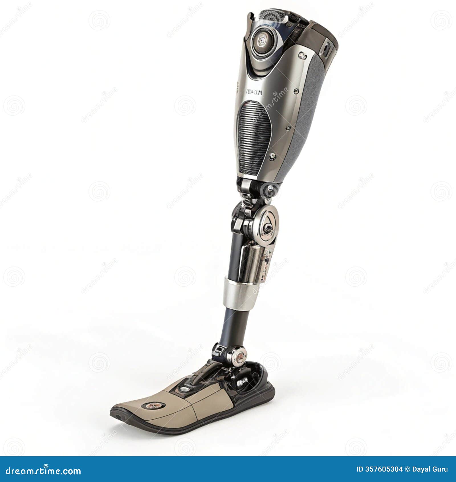 Modern Prosthetic Legs Isolated On White Background. 3D Illustration ...