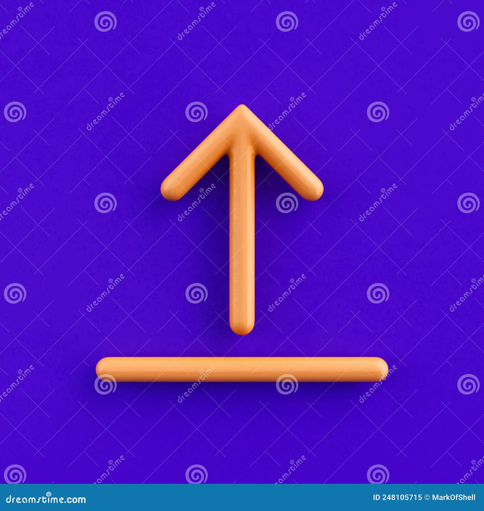 3d Icon Move Up, Outline Yellow Arrow Icon, Direction Symbol, 3d ...